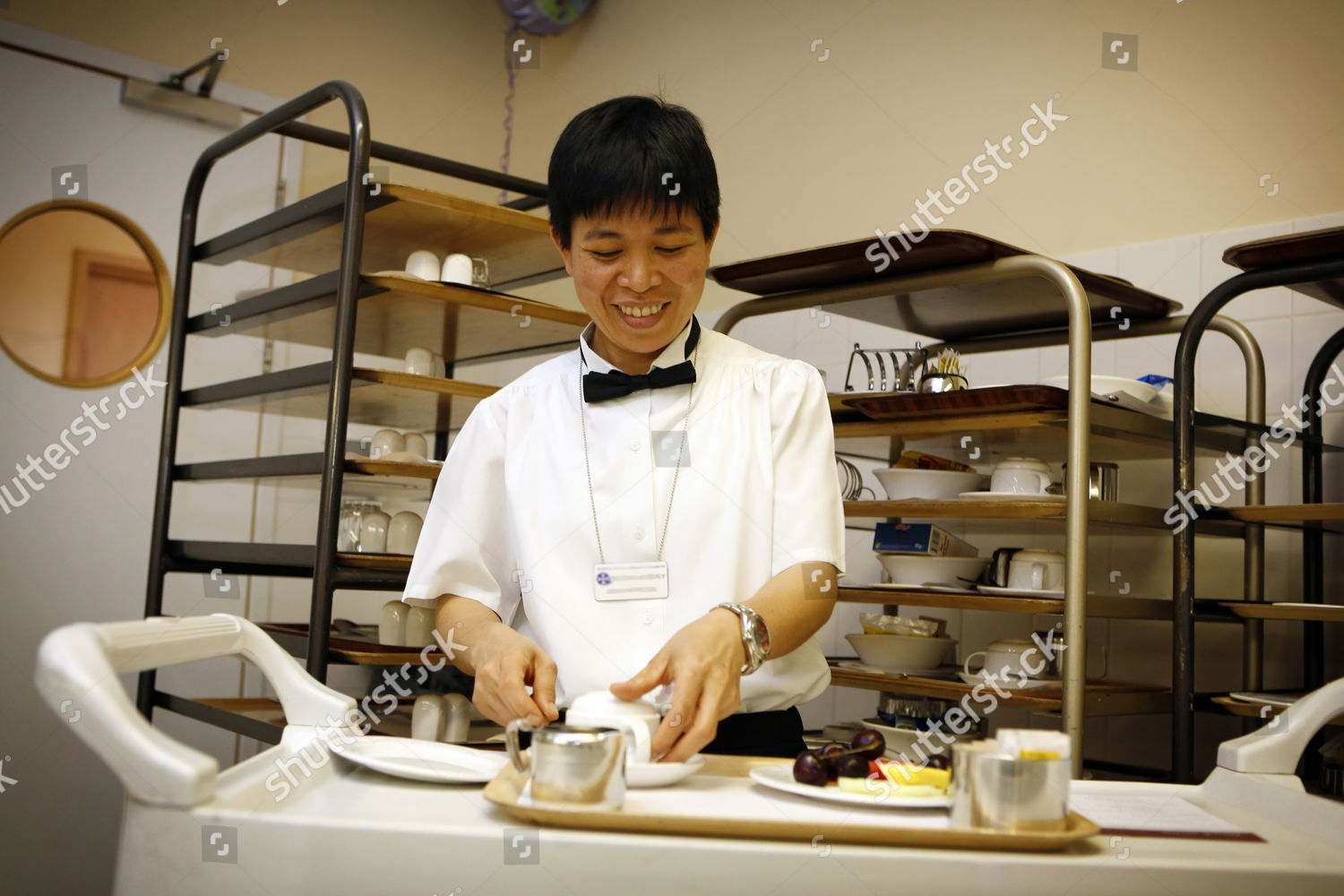 Hospital Waiter Prepares Food Tray Hospital Editorial Stock Photo ...