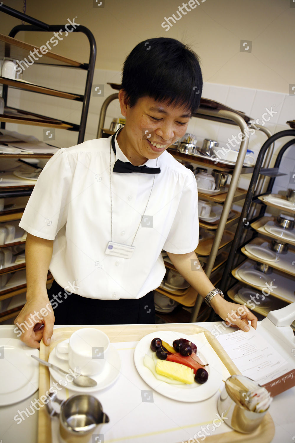 Hospital Waiter Prepares Food Tray Hospital Editorial Stock Photo ...