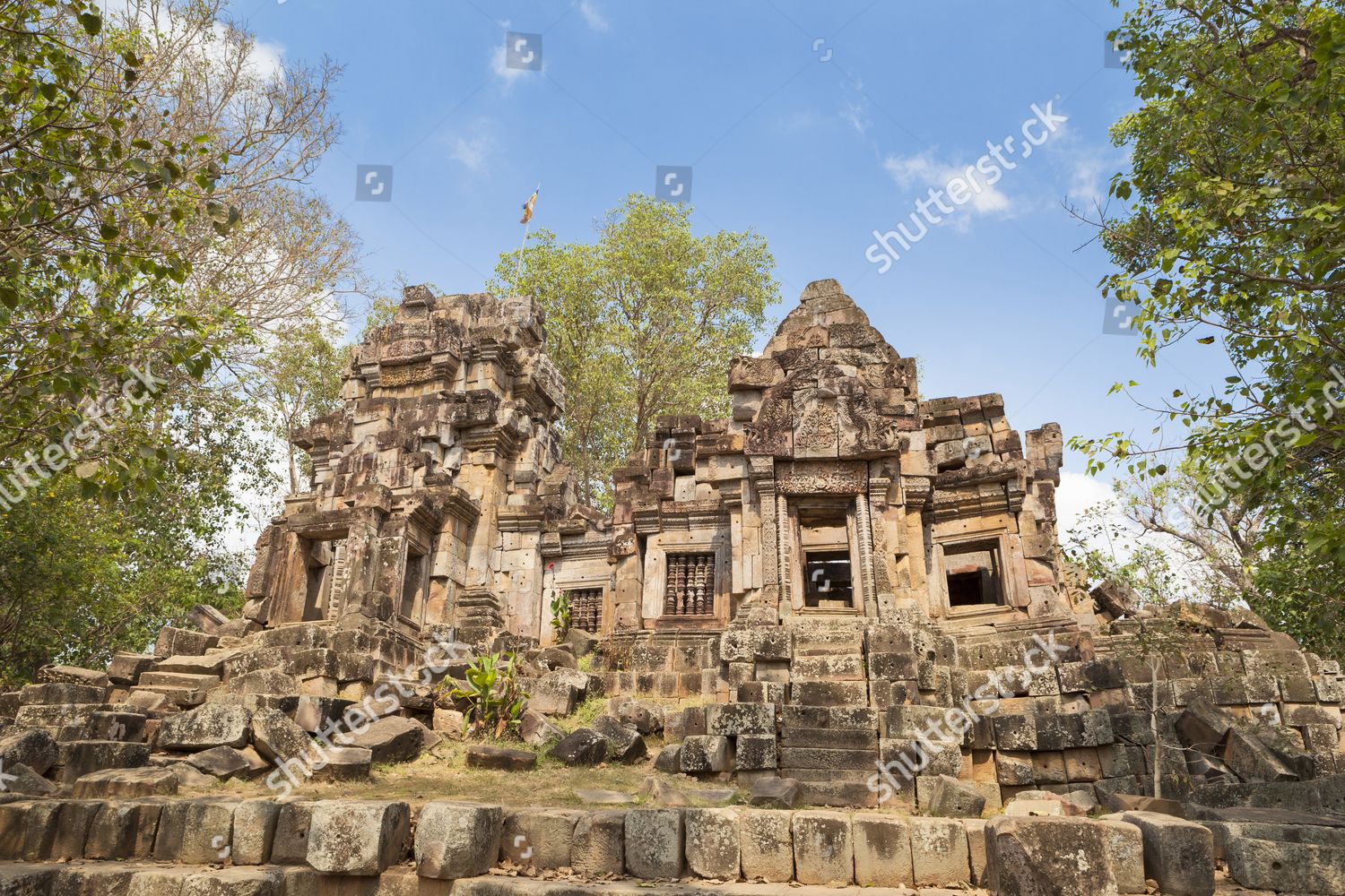 Ruins Wat Ek Phnom Temple Near Editorial Stock Photo - Stock Image ...