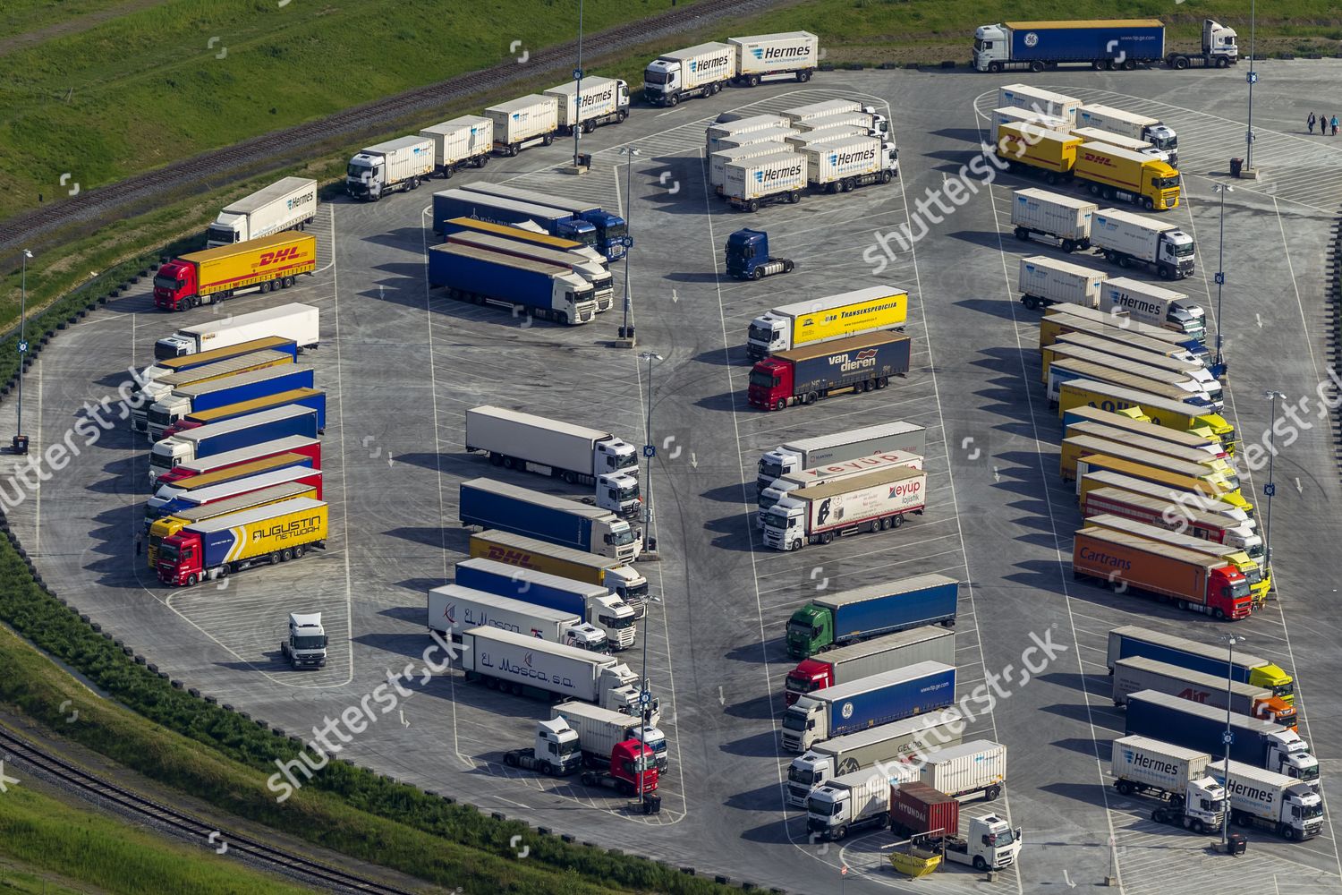 Aerial View Truck Parking Ikea Logistics Editorial Stock Photo - Stock ...