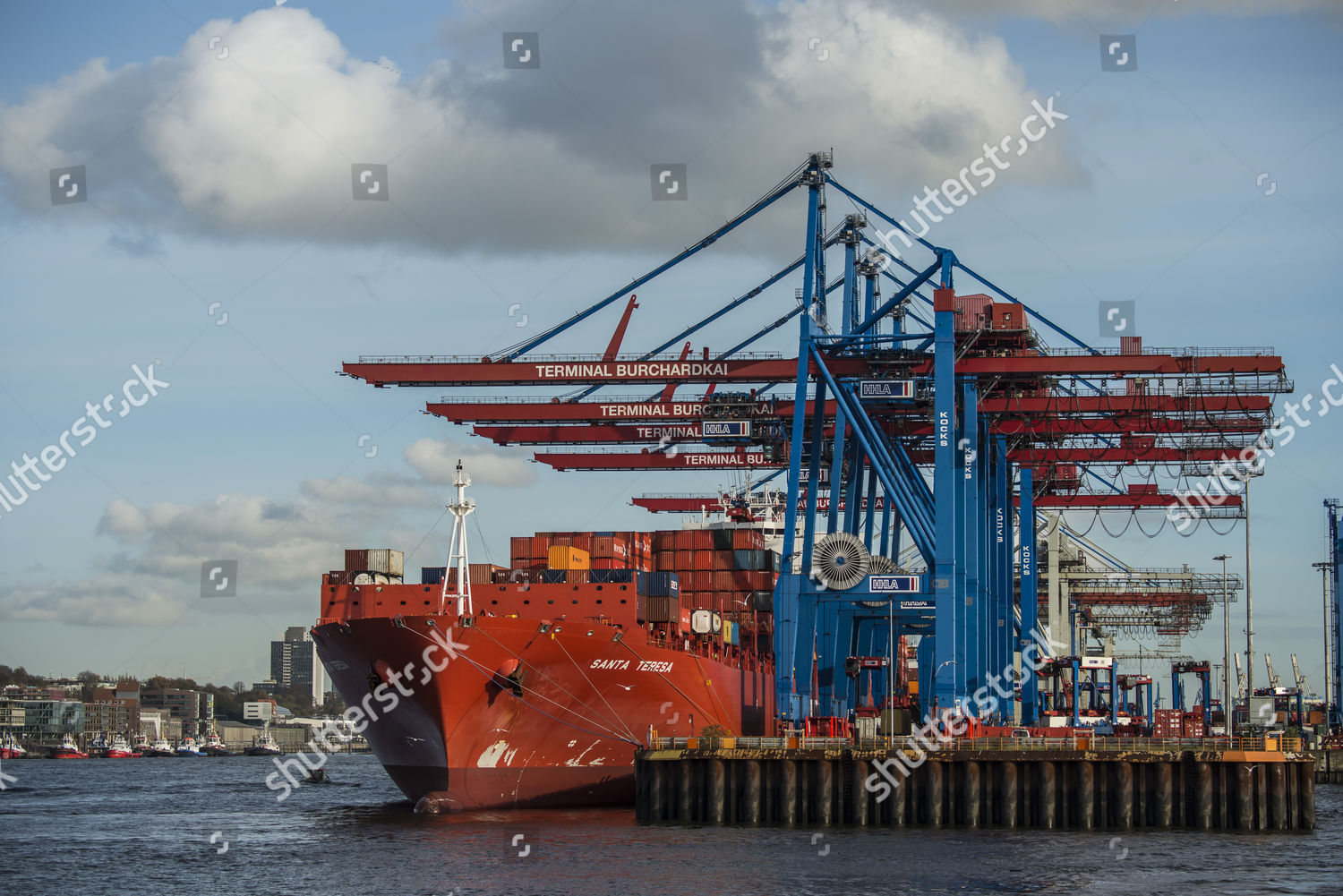 Santa Teresa Container Ship Overhead Gantry Editorial Stock Photo ...