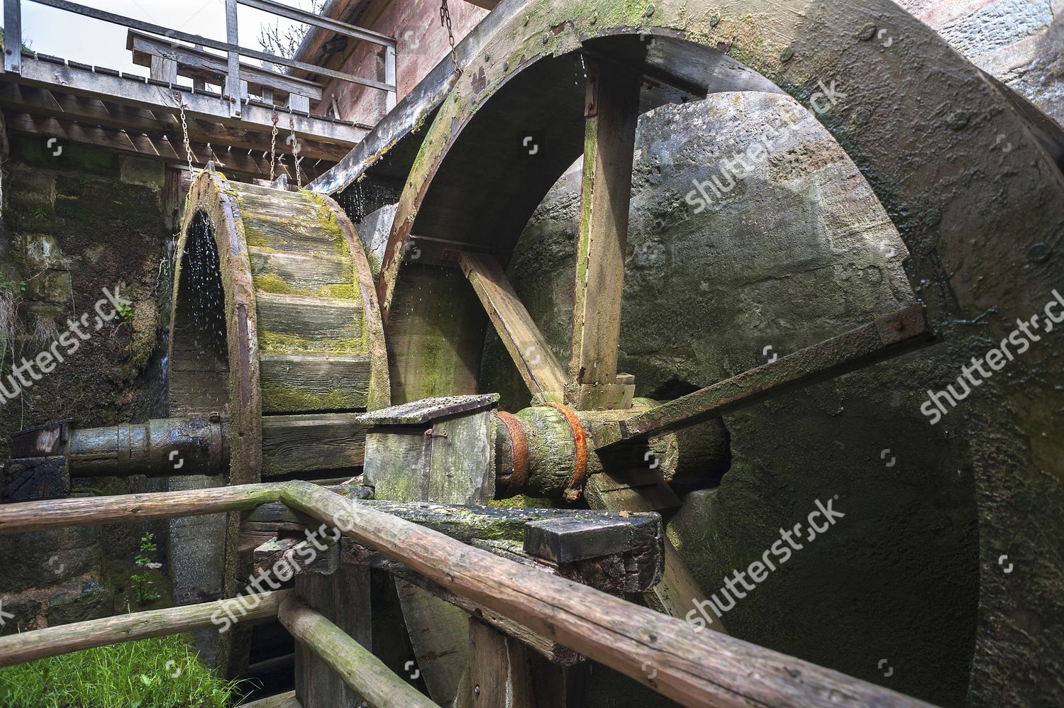 Two Overshot Water Wheels Flour Mill Editorial Stock Photo - Stock ...