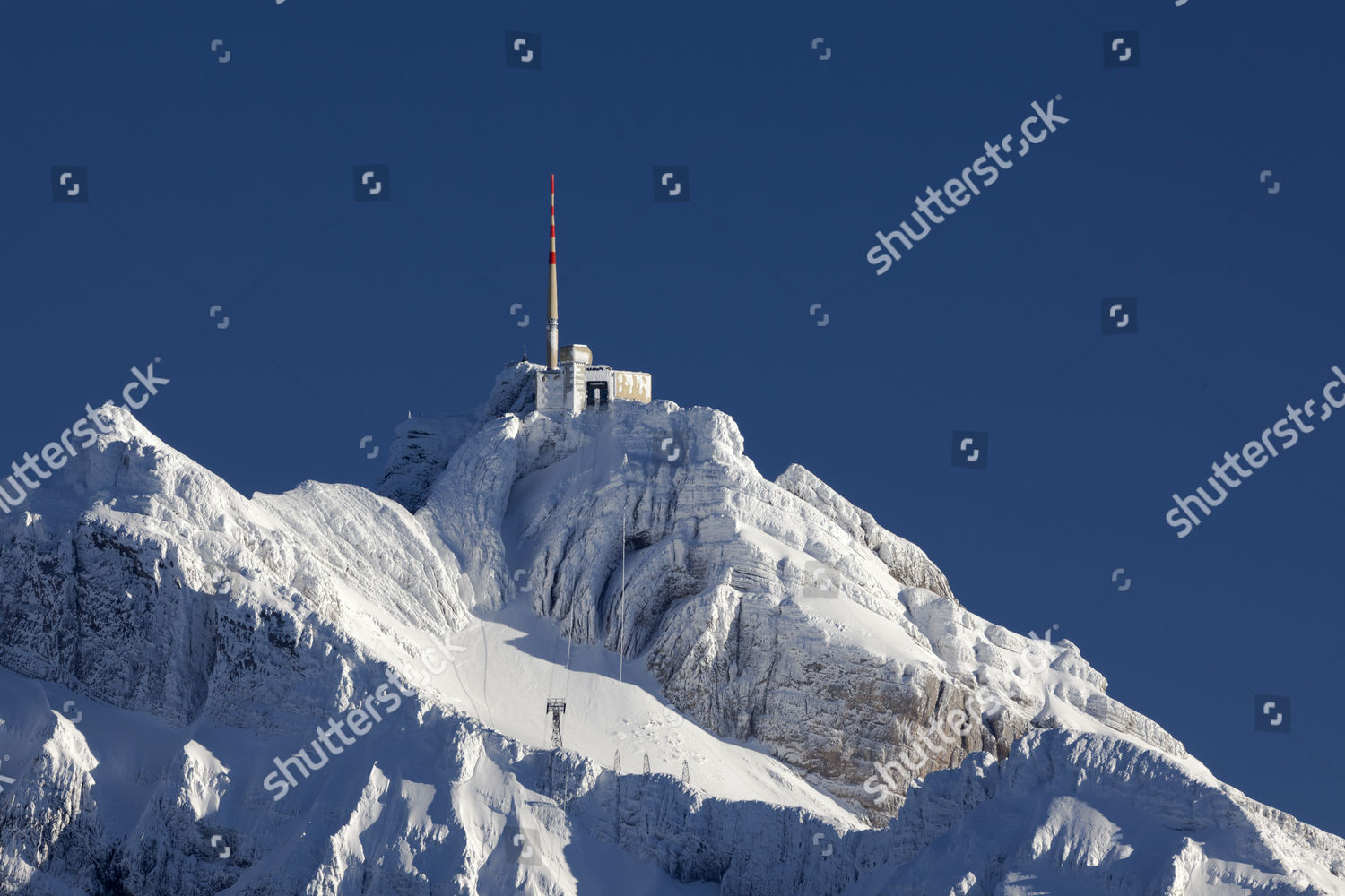 View High Alp Alpstein Massif Mt Editorial Stock Photo - Stock Image ...