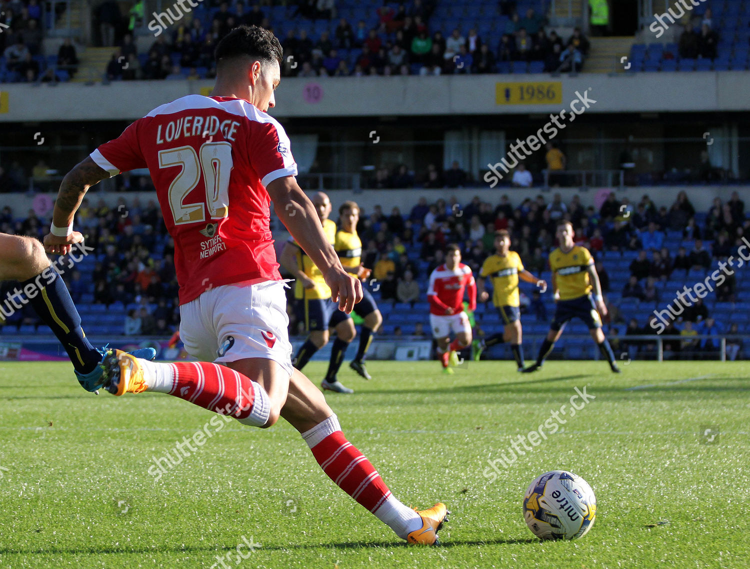 James Loveridge Newport County Crosses Ball Editorial Stock Photo ...