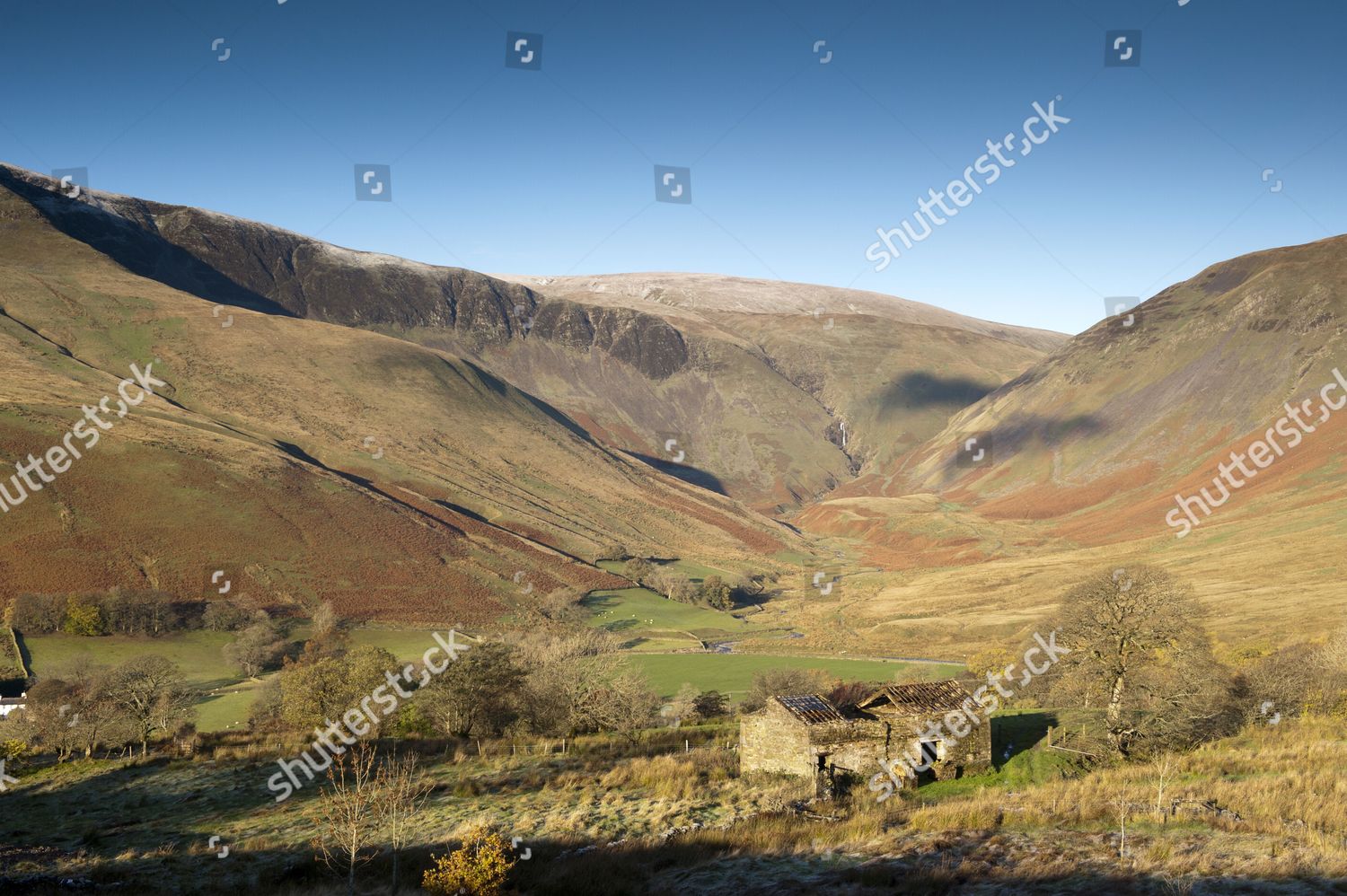 View Derelict Barn Farmland Fell Valley Editorial Stock Photo - Stock ...