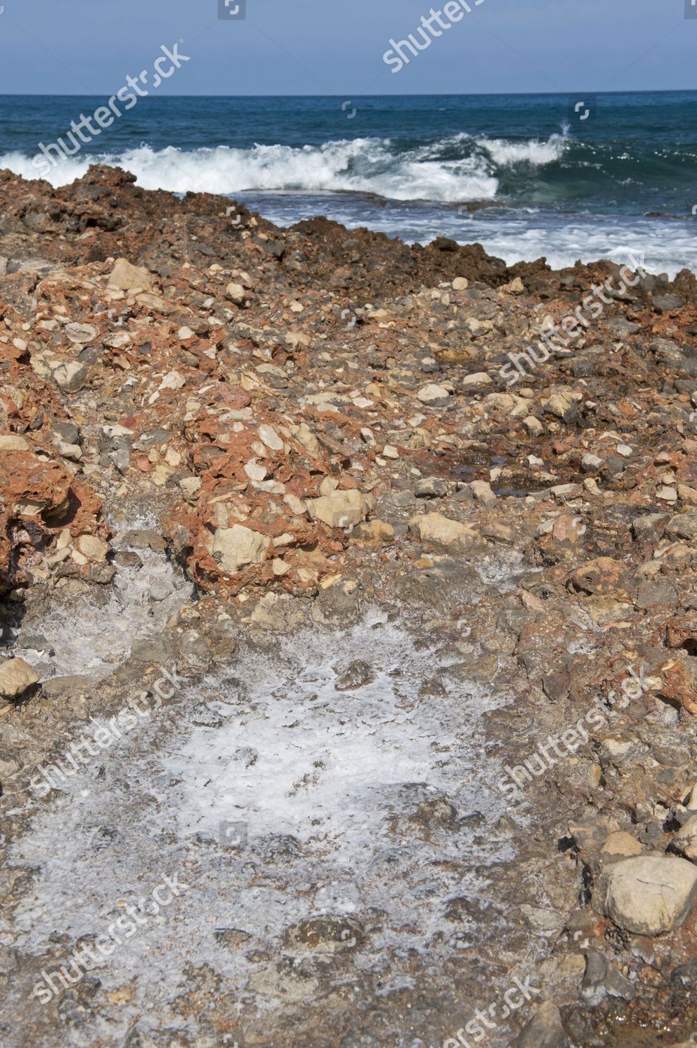 Salt Forming On Rocks After Evaporation Editorial Stock Photo - Stock ...