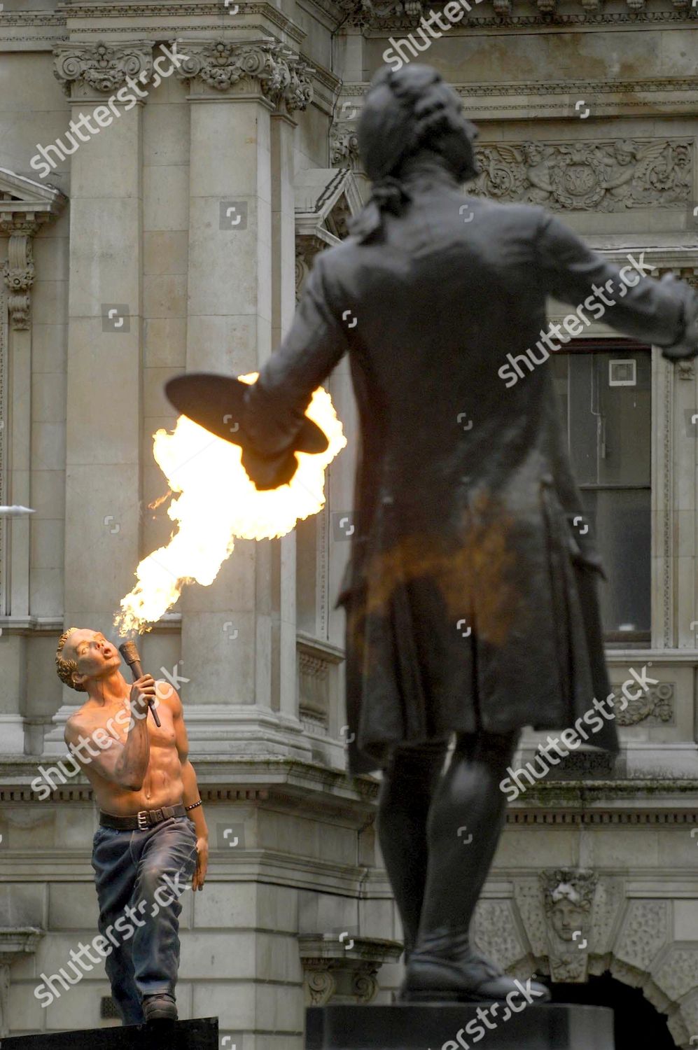 10 Foot High Sculpture Fire Eater Editorial Stock Photo - Stock Image ...