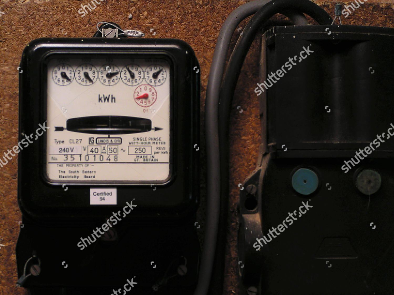 Old Style Electricity Meter Editorial Stock Photo - Stock Image ...