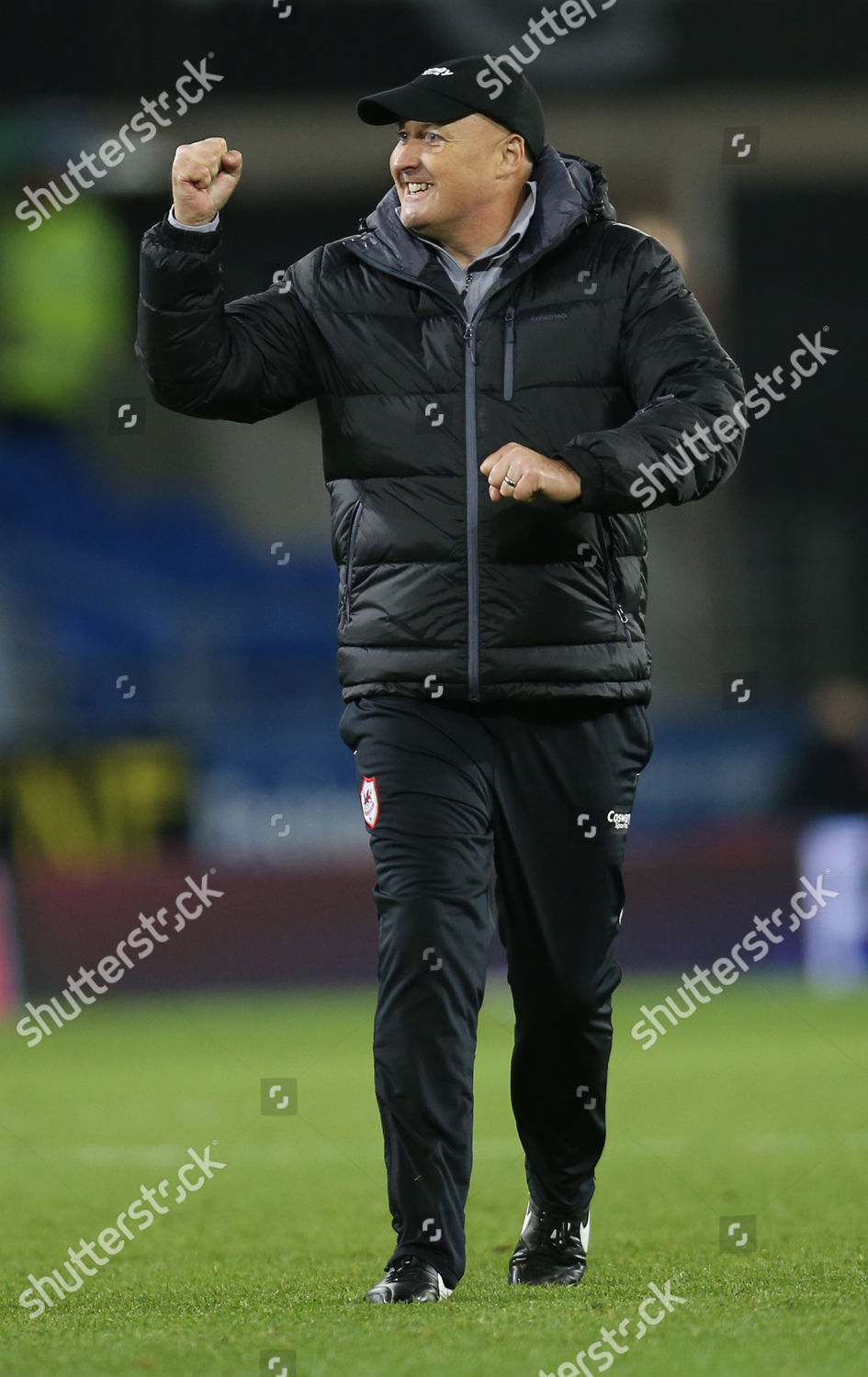 Cardiff City Manager Russell Slade Celebrates Editorial Stock Photo ...