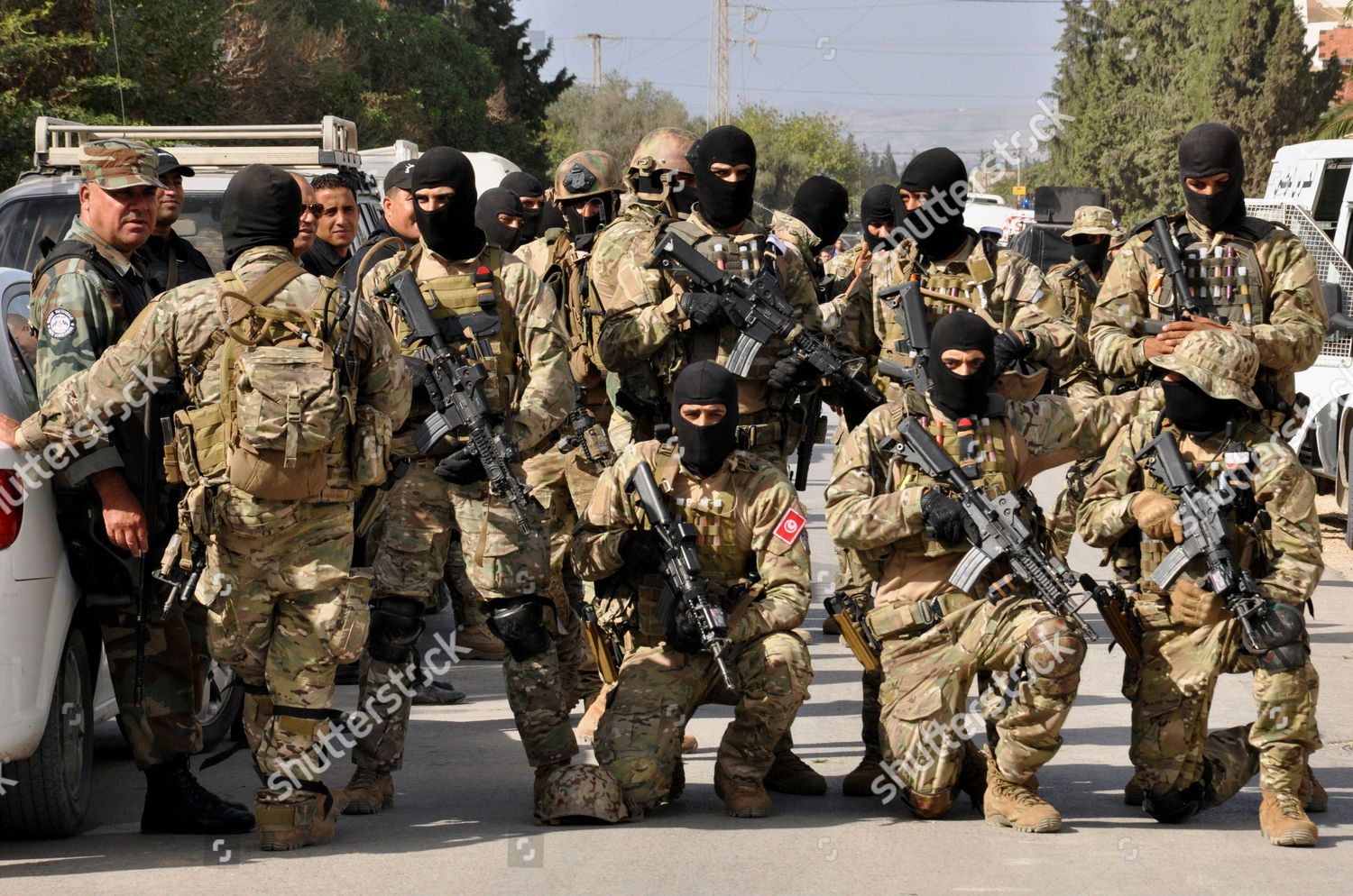 Members Tunisian Military Celebrate After Successful Editorial Stock ...