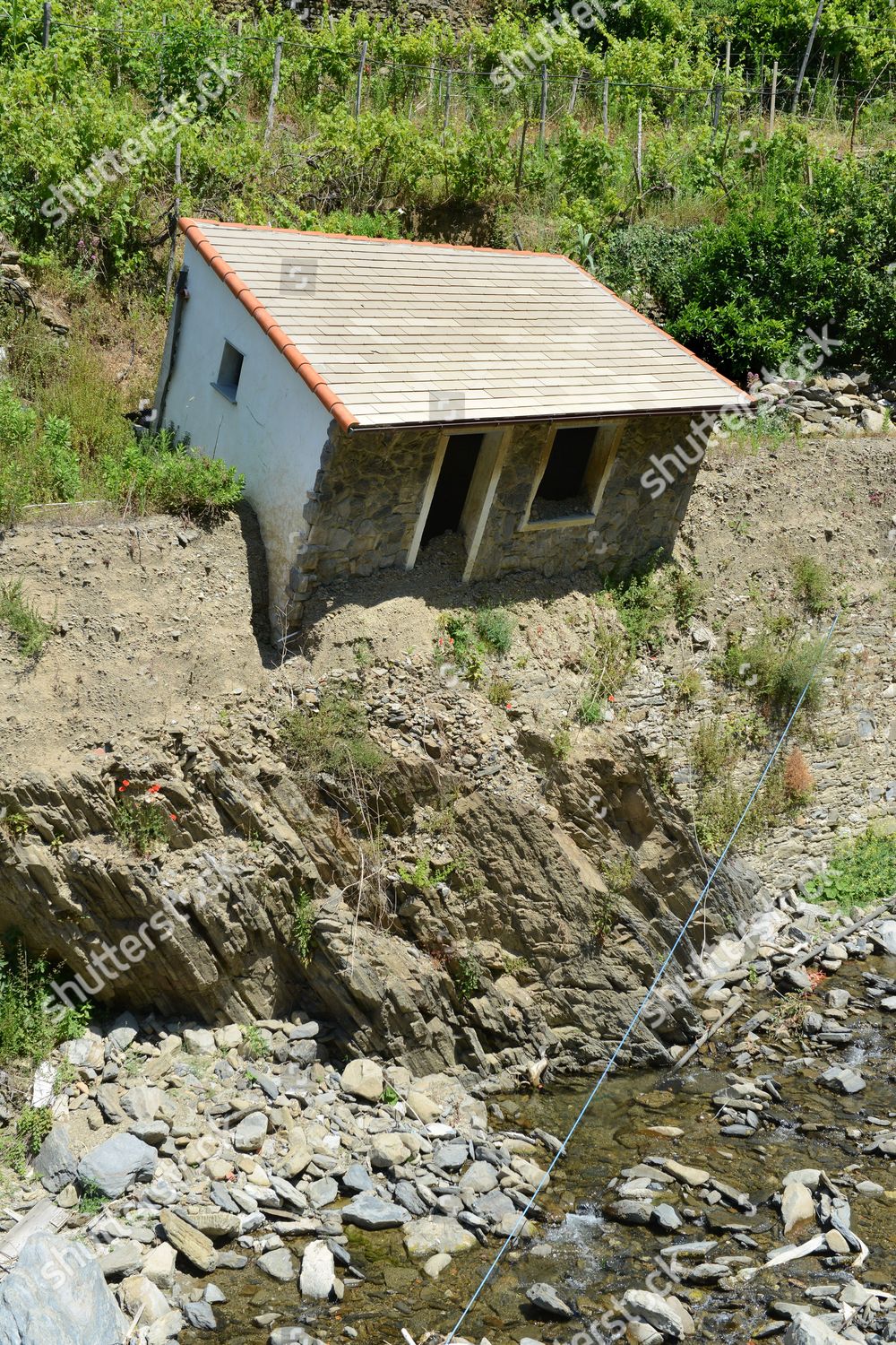 Property Building Subsidence Landside Following Flash Editorial Stock ...