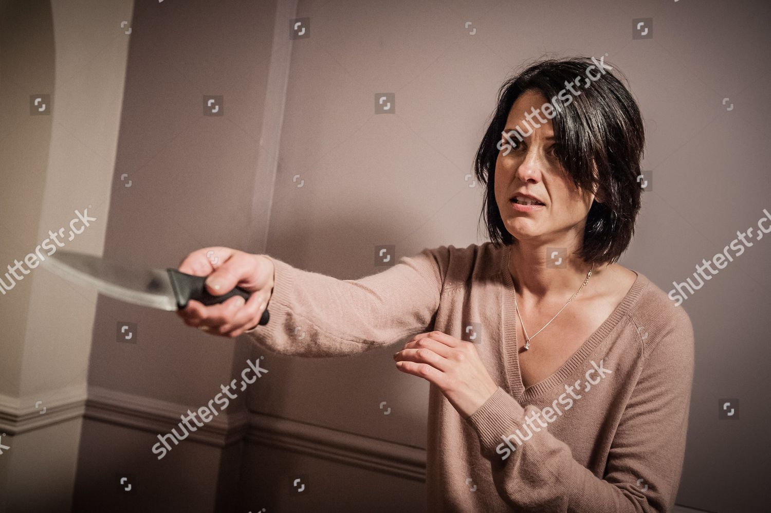 Heather Peace Abi Farrow Behind Scenes Editorial Stock Photo - Stock ...