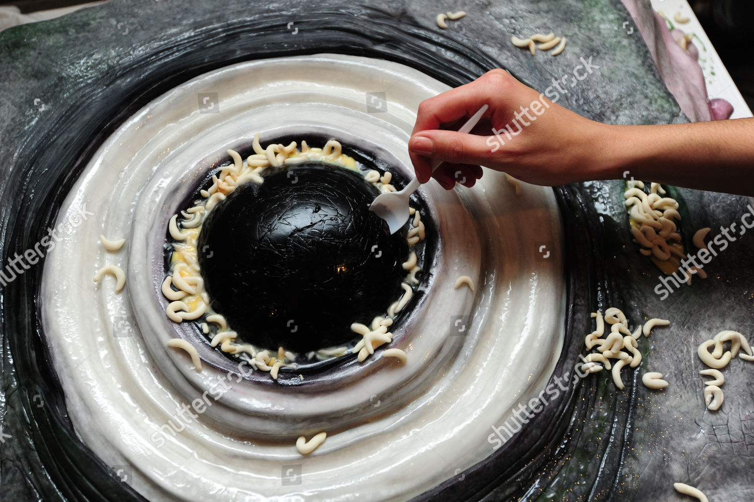 Pictured Cake Marzipan Maggots Tucked Into Editorial Stock Photo ...