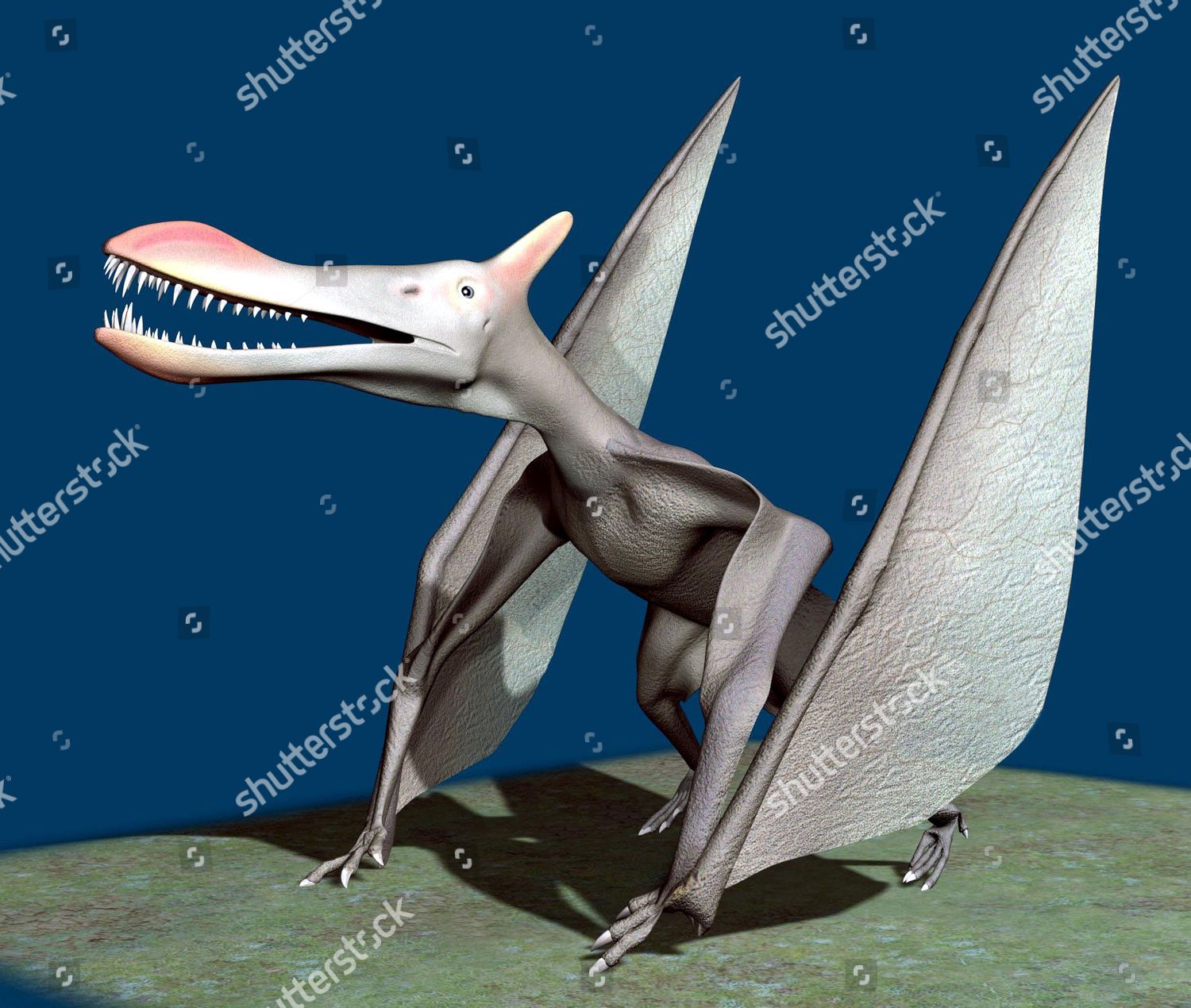 Pterosaur Reconstructed Whole Walking On Ground Editorial Stock Photo ...