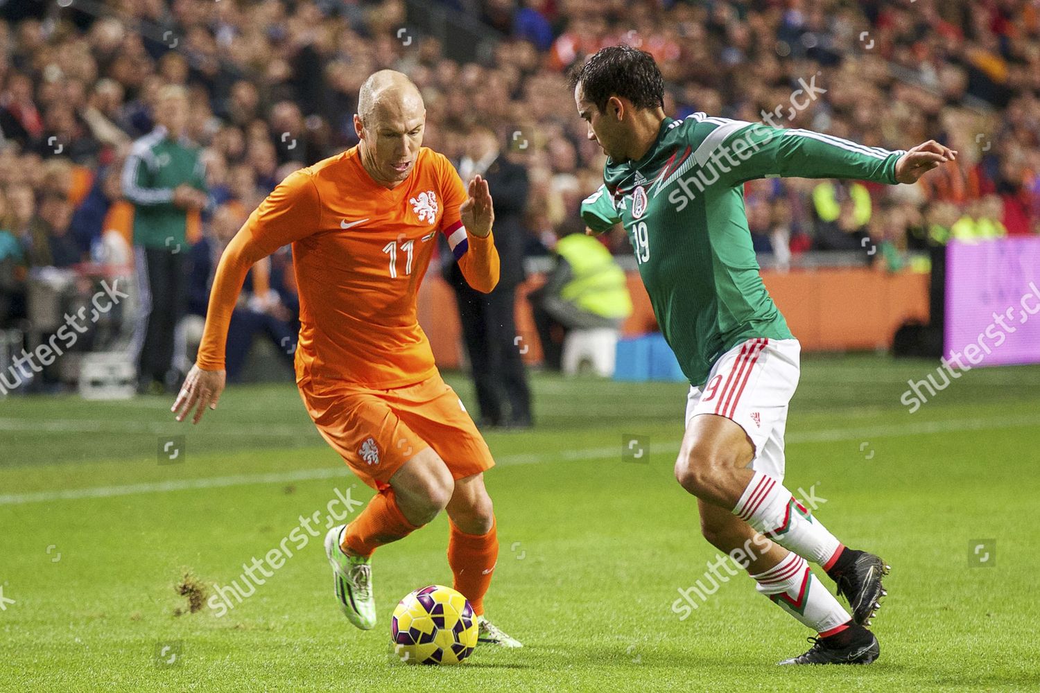 Arjen Robben Holland Adrian Aldrete Mexico Editorial Stock Photo ...