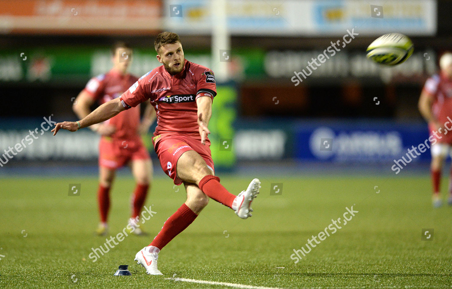 Josh Lewis Scarlets Kicks Goal Editorial Stock Photo - Stock Image ...