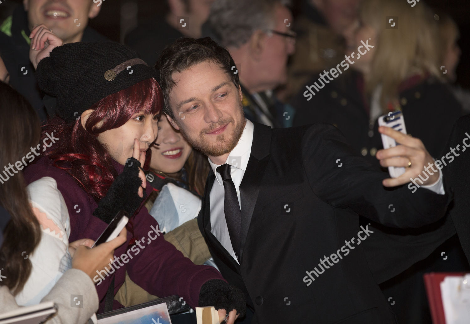 James Mcavoy Takes Selfie Fans Outside Editorial Stock Photo - Stock ...