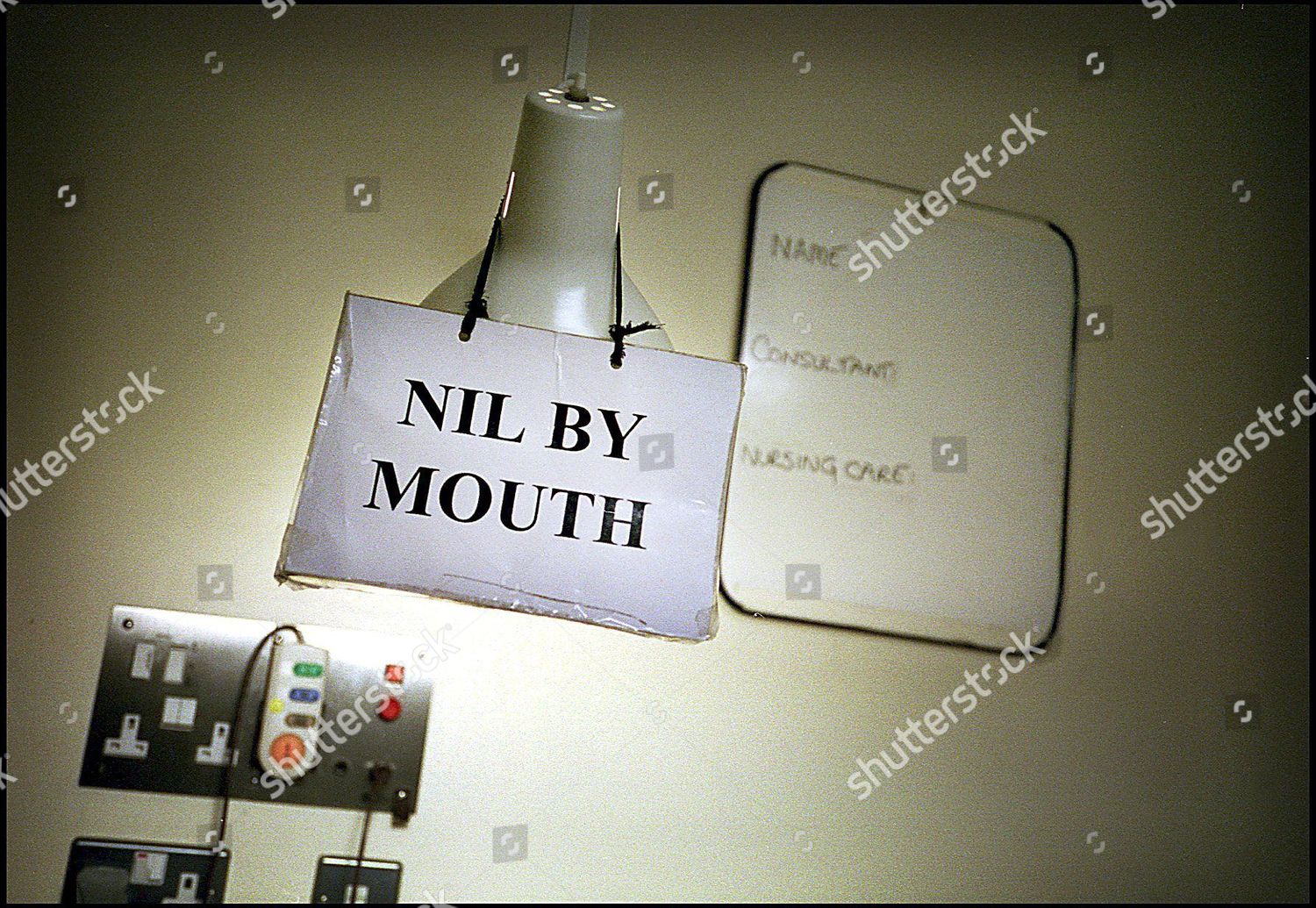 Pre Operation Nil By Mouth Sign Editorial Stock Photo - Stock Image ...
