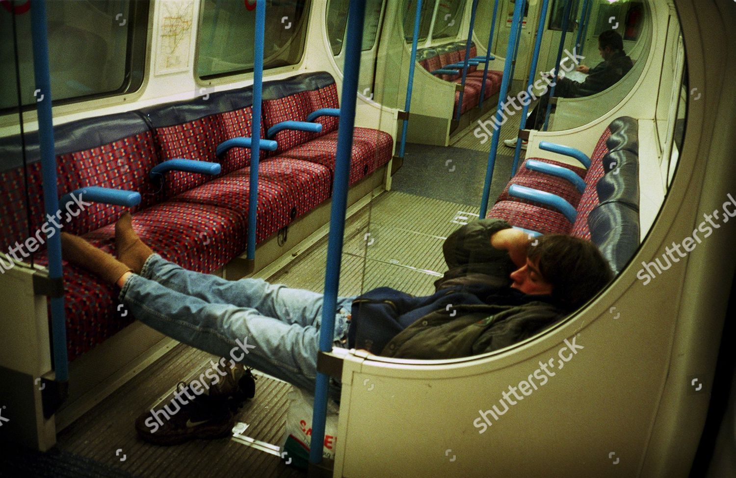 Man Sleeping On Underground Train London Editorial Stock Photo - Stock ...