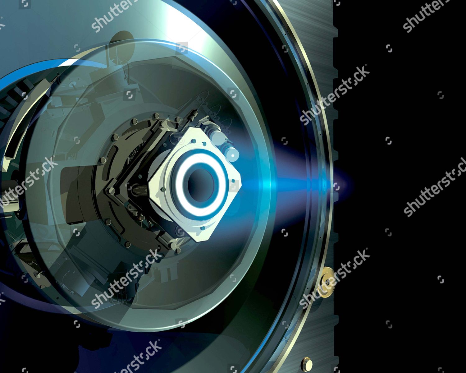 How Ion Engine Works Electrons Attracted Editorial Stock Photo - Stock ...