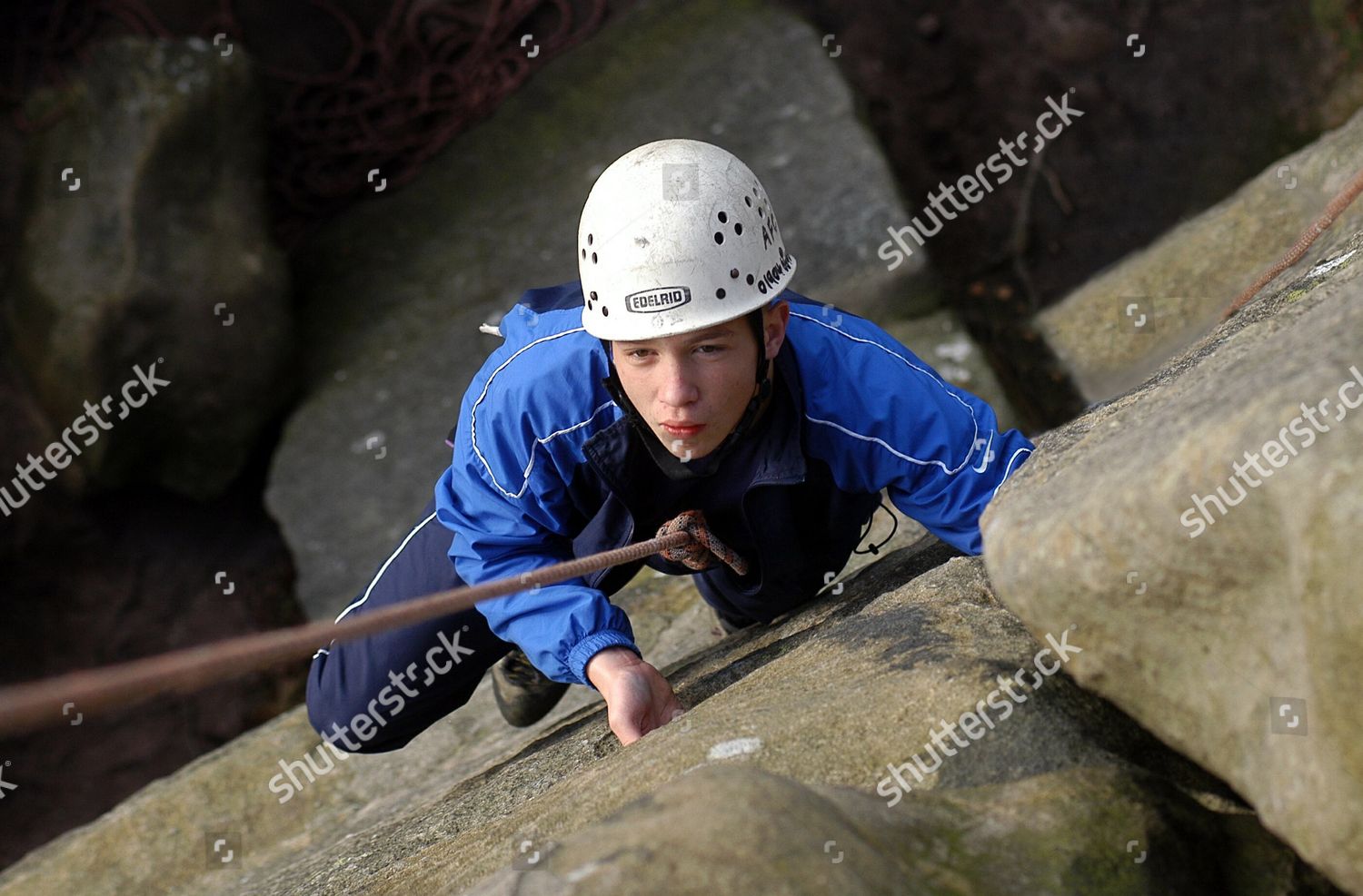 Army Cadets Rock Climbing Brimham Rocks Editorial Stock Photo - Stock ...