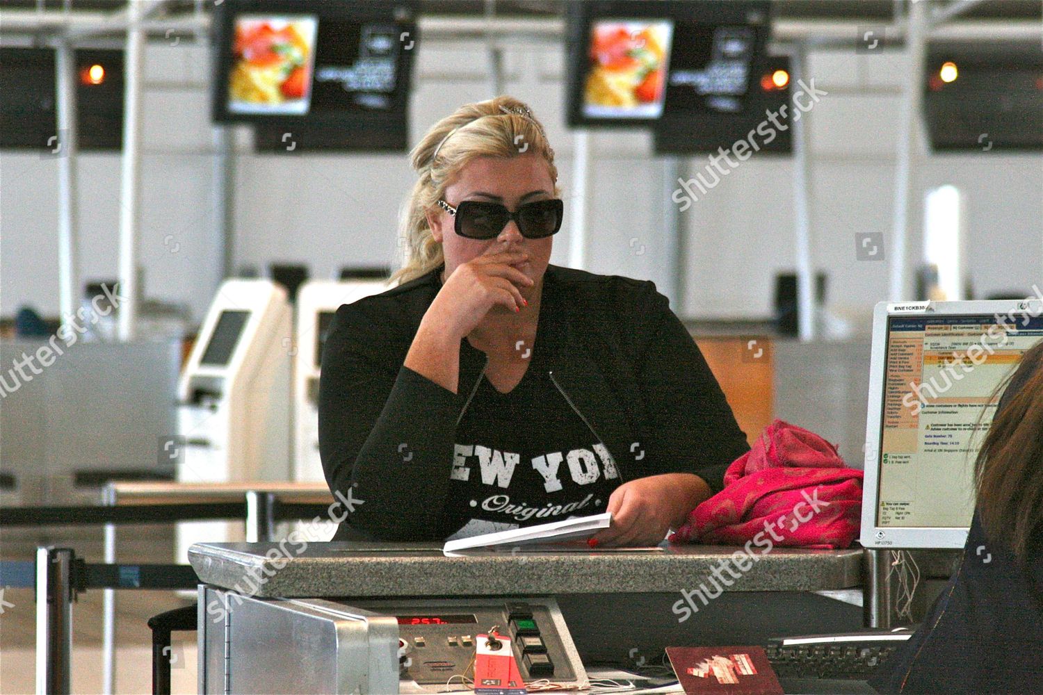 Gemma Collins Checking Her Flight Home Editorial Stock Photo - Stock ...