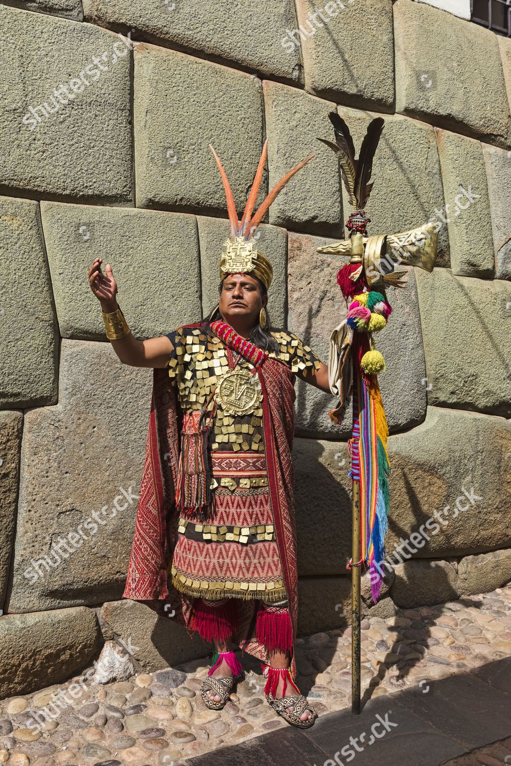 Local Man Traditional Incan Costume Cusco Editorial Stock Photo - Stock ...
