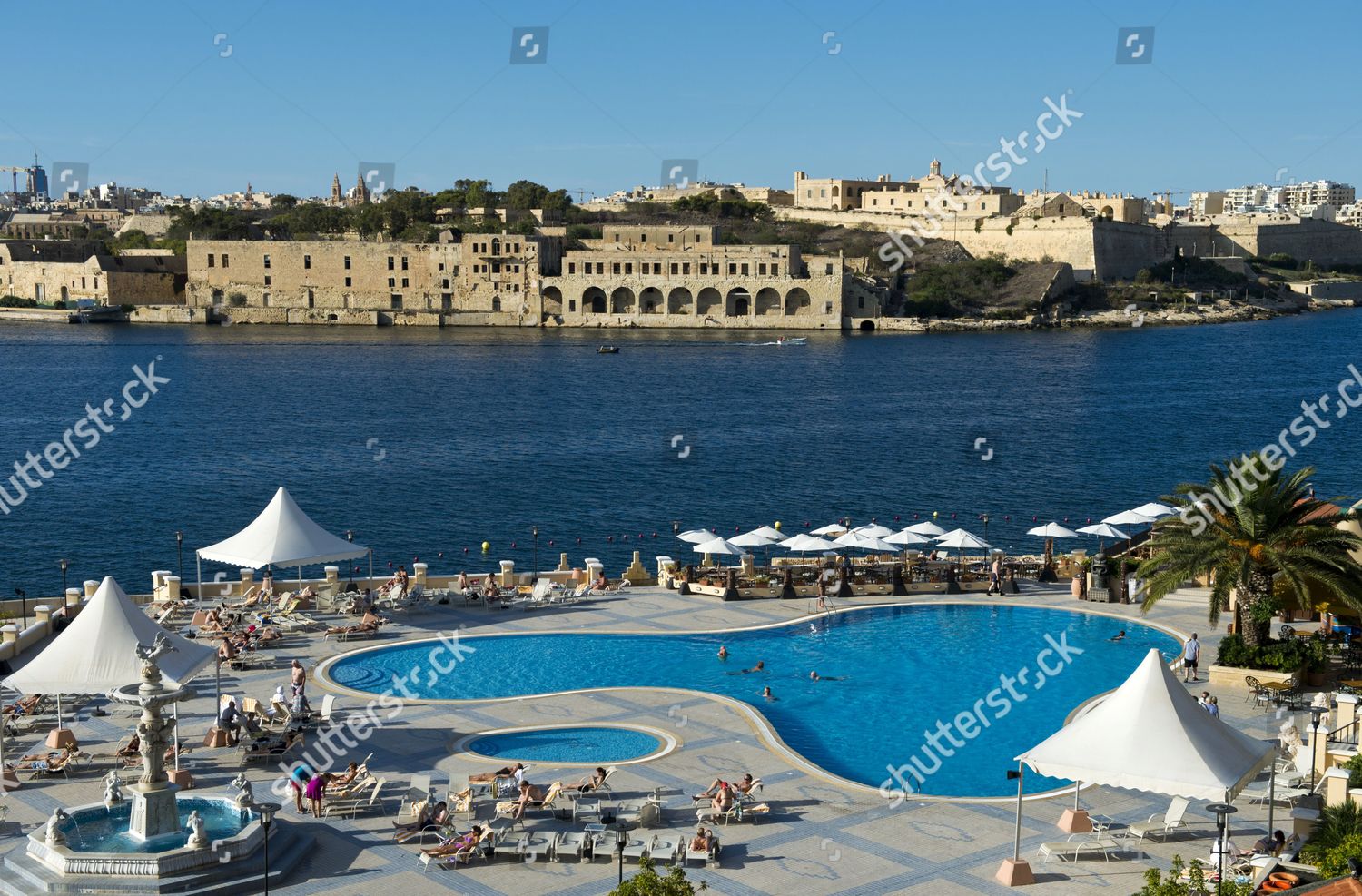 View Pool Area Grand Hotel Excelsior Editorial Stock Photo - Stock ...