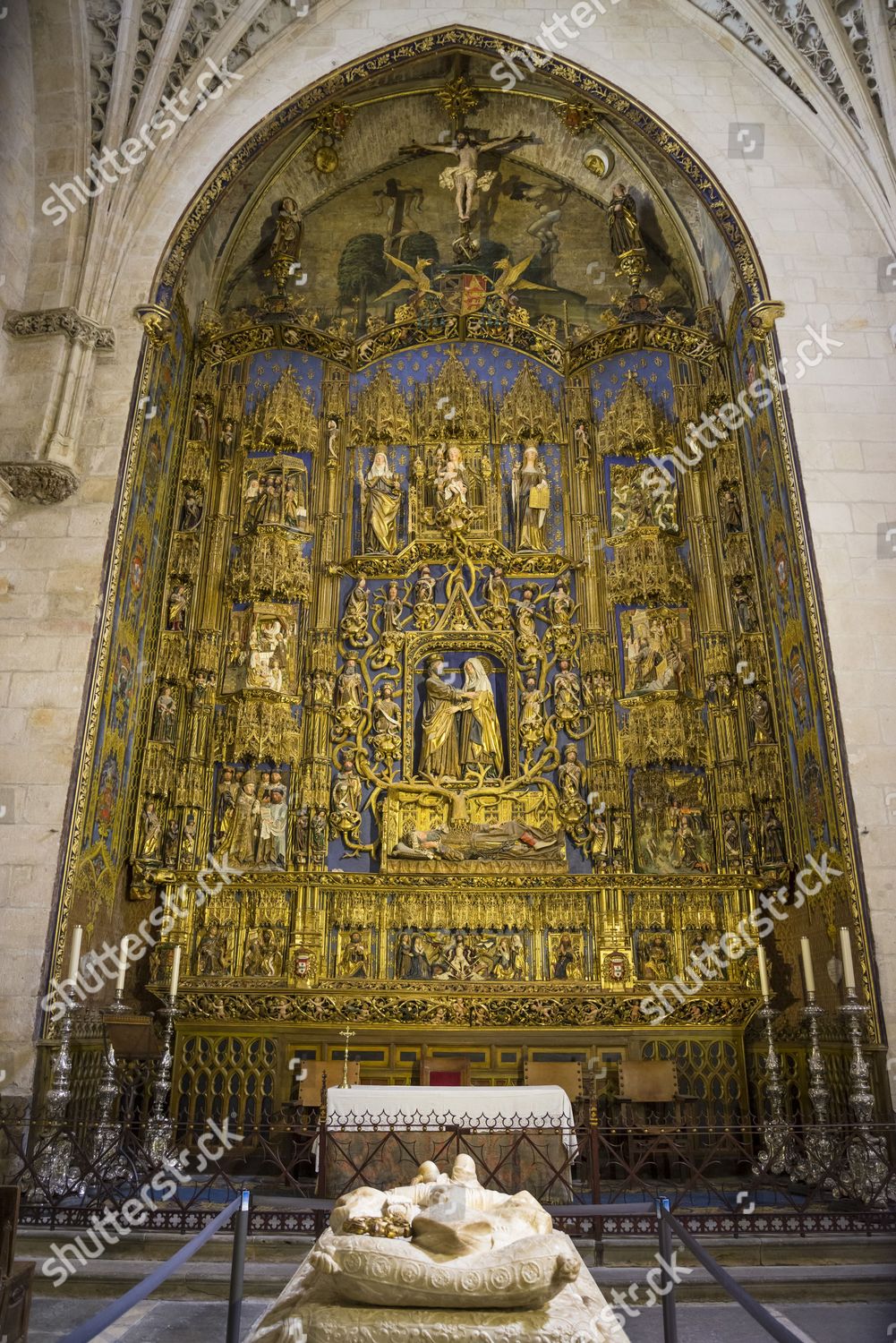 Altar Screen Retable Chapel St Anne Editorial Stock Photo - Stock Image ...