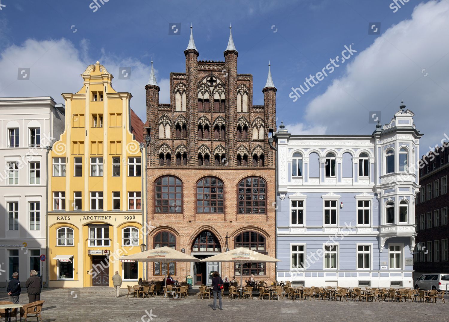 Historical Town Houses Northern German Gable Editorial Stock Photo ...