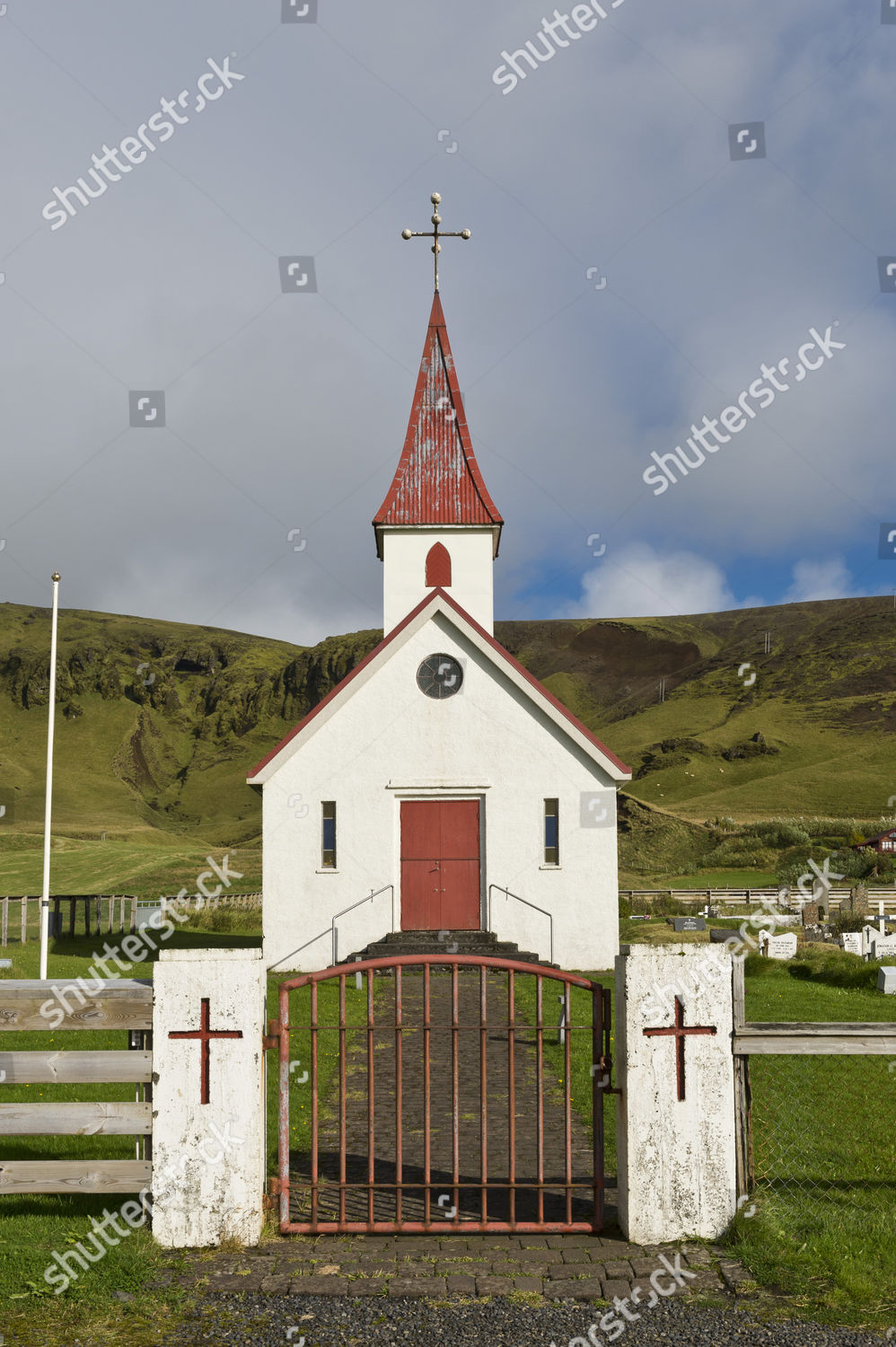 Reyniskirkja Church On Reynisfjara Beach Near Editorial Stock Photo ...