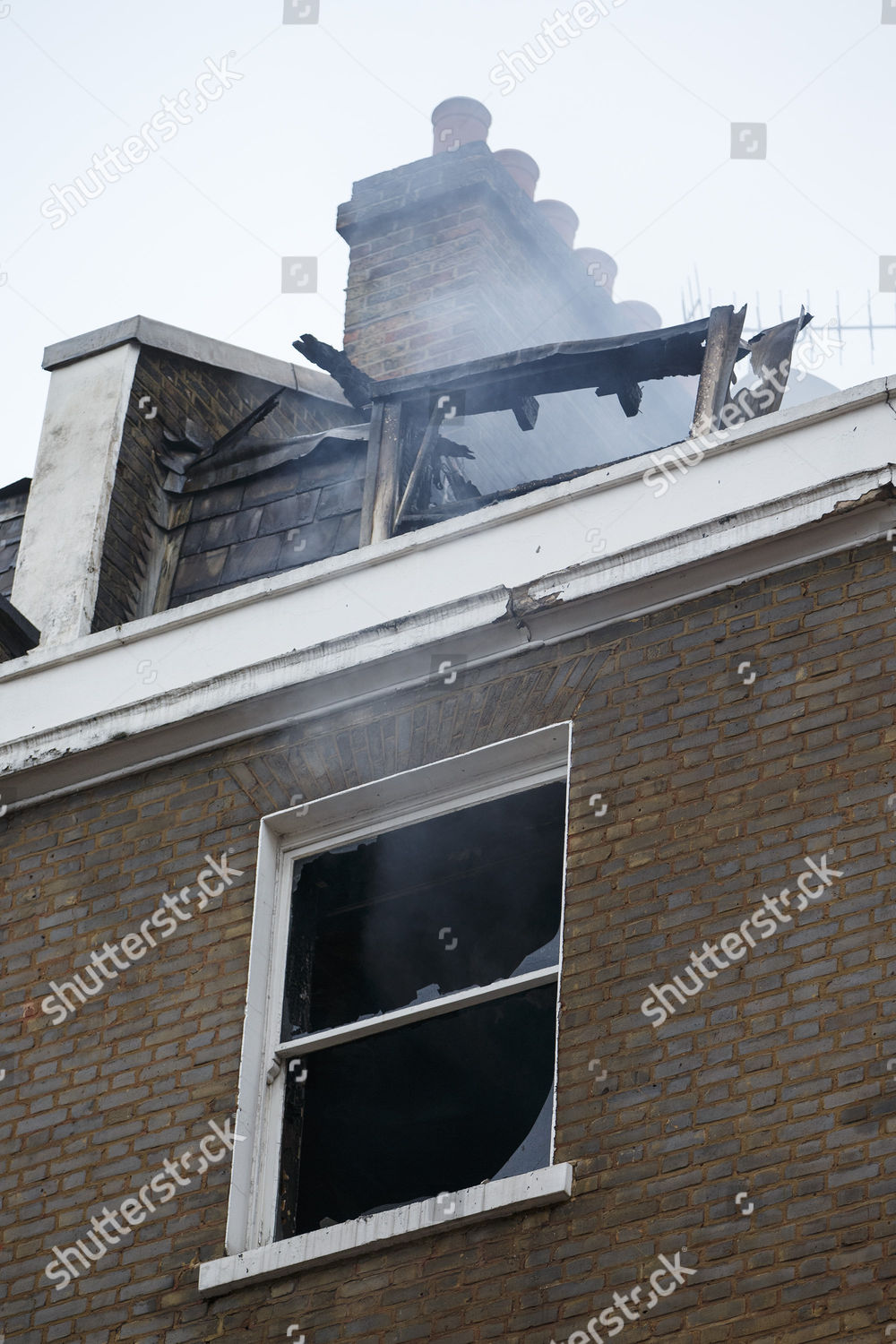 Smoke Coming Out Broken Window Editorial Stock Photo - Stock Image ...