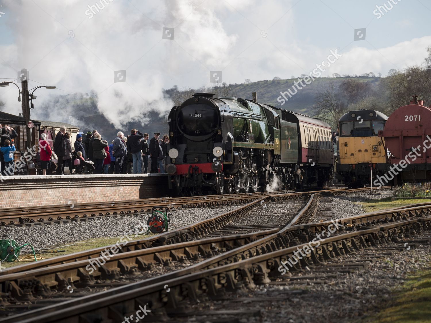Steam Locomotive 34046 Braunton Peak Rail Editorial Stock Photo - Stock ...