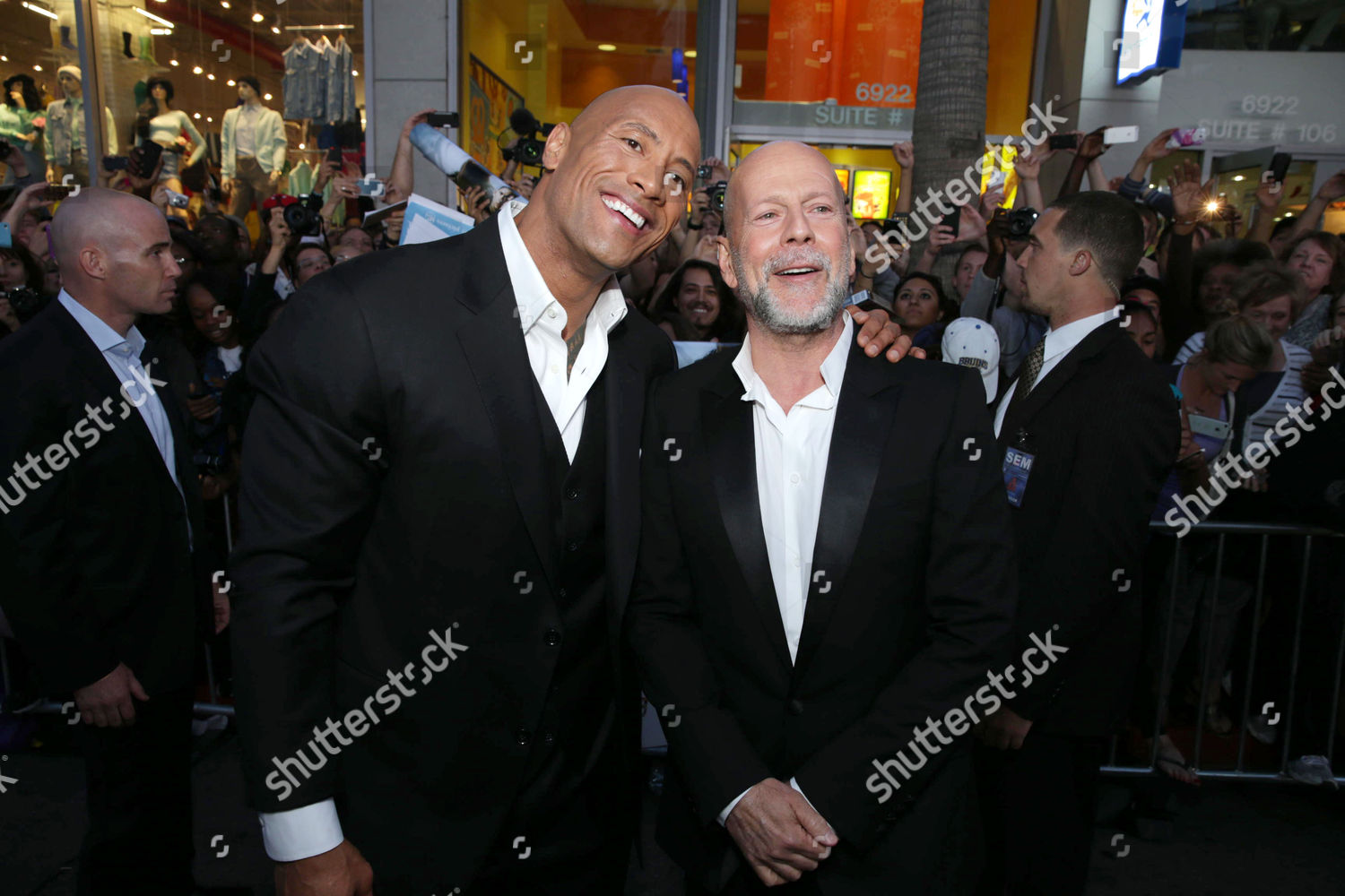 Dwayne Johnson Bruce Willis Editorial Stock Photo - Stock Image ...