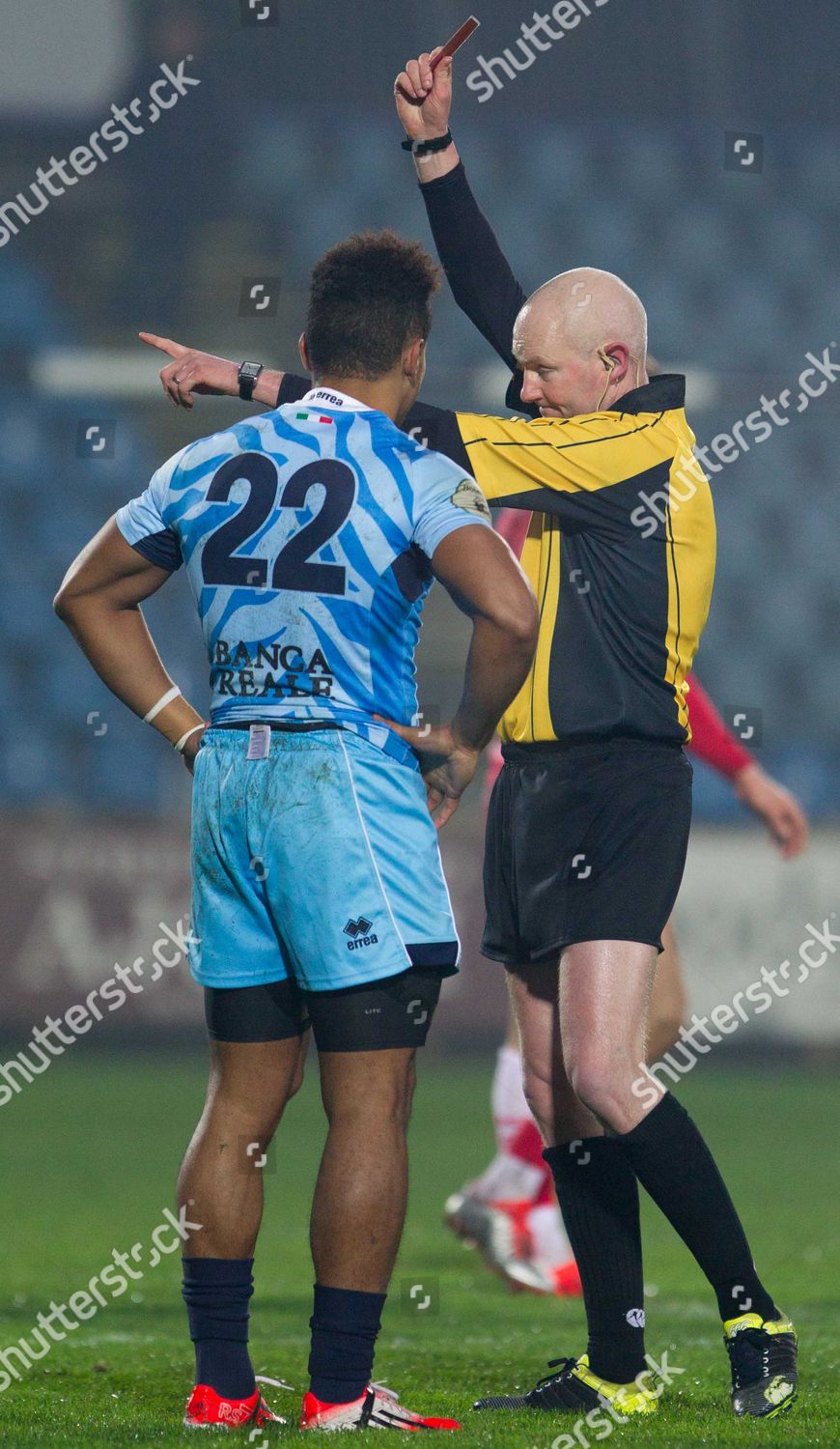 Referee Neil Paterson Sends Off Zebres Editorial Stock Photo - Stock ...