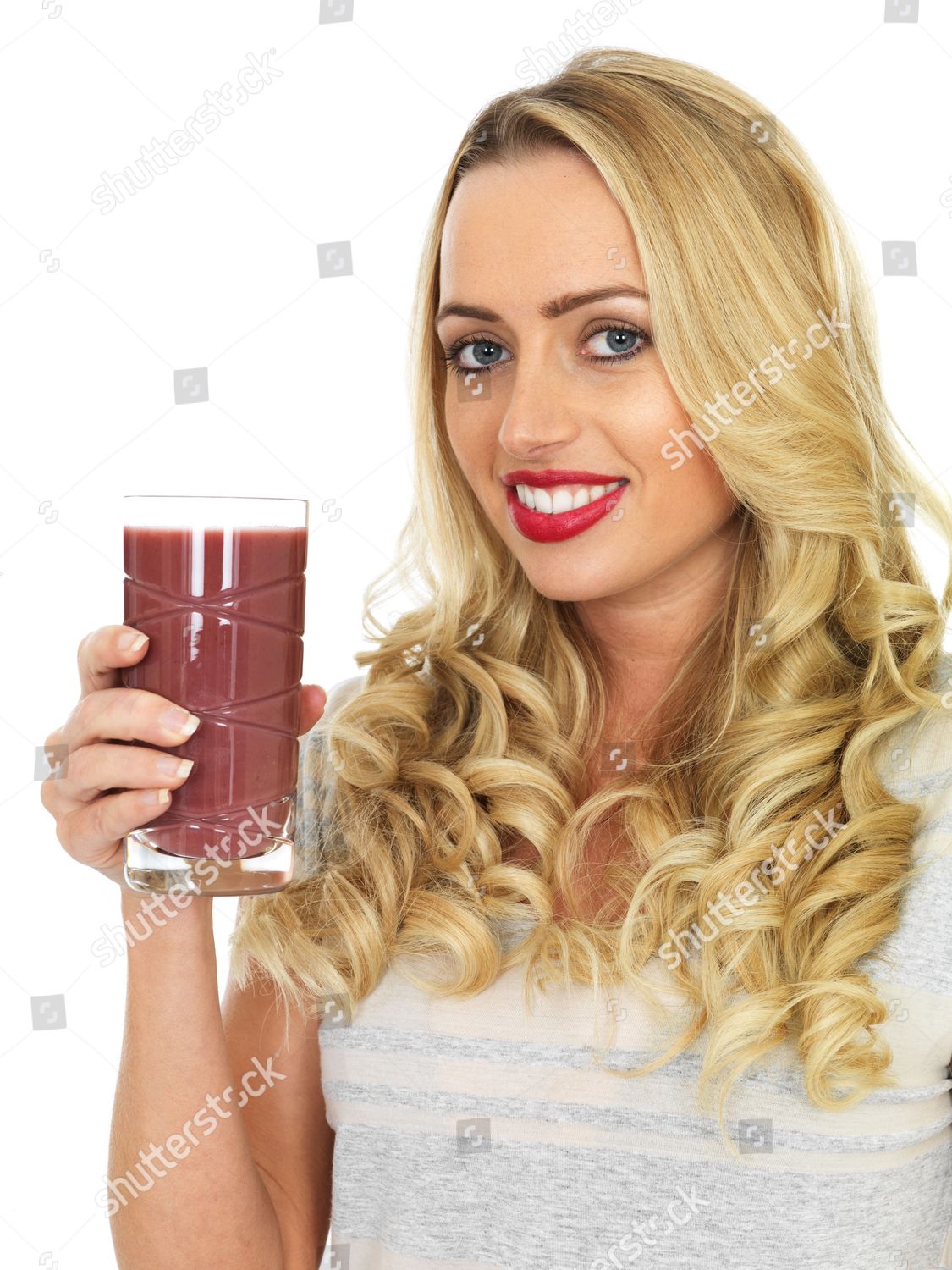 Model Released Attractive Young Woman Drinking Editorial Stock Photo ...