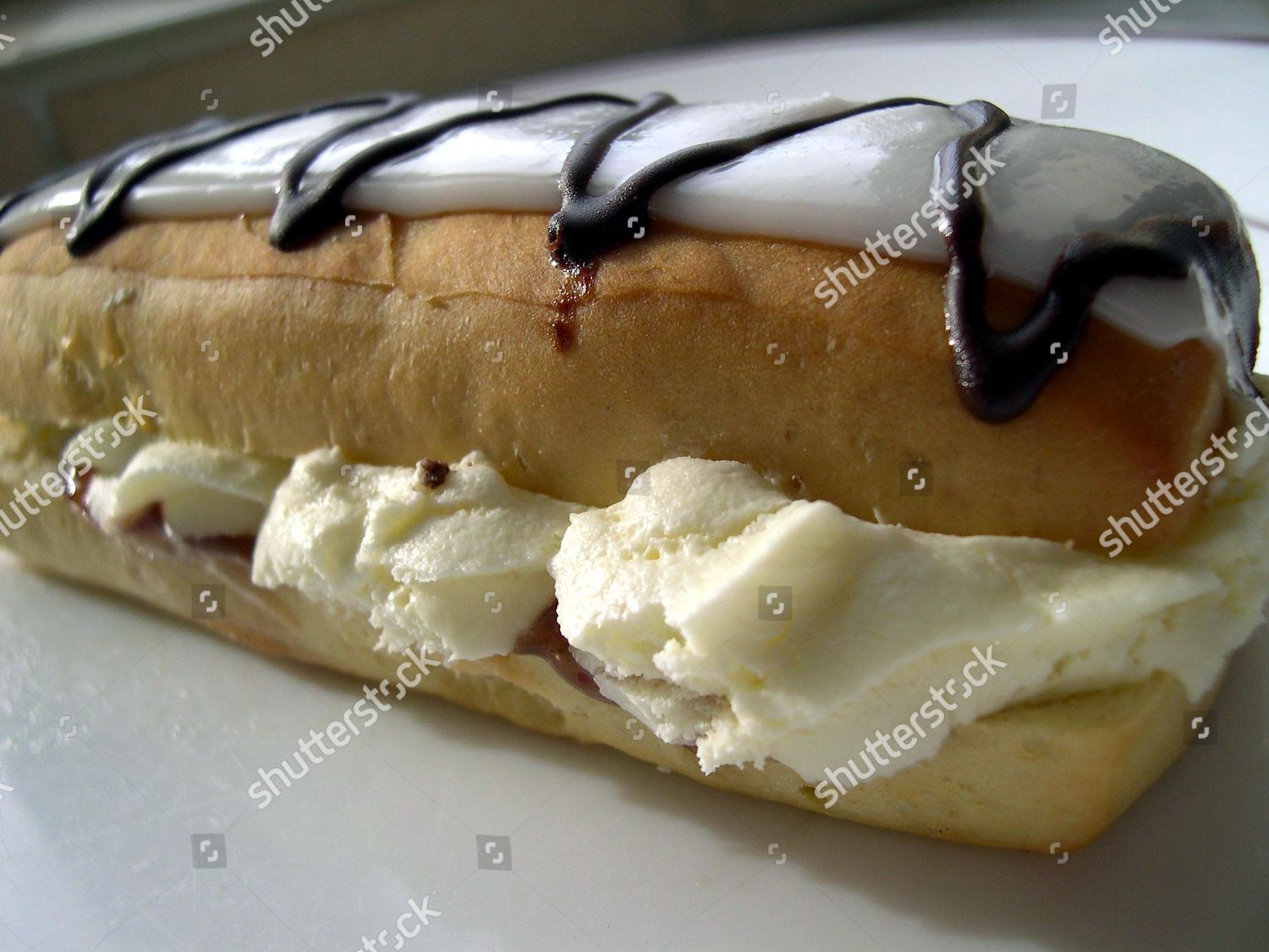 Chocolate Cream Eclair Editorial Stock Photo - Stock Image | Shutterstock