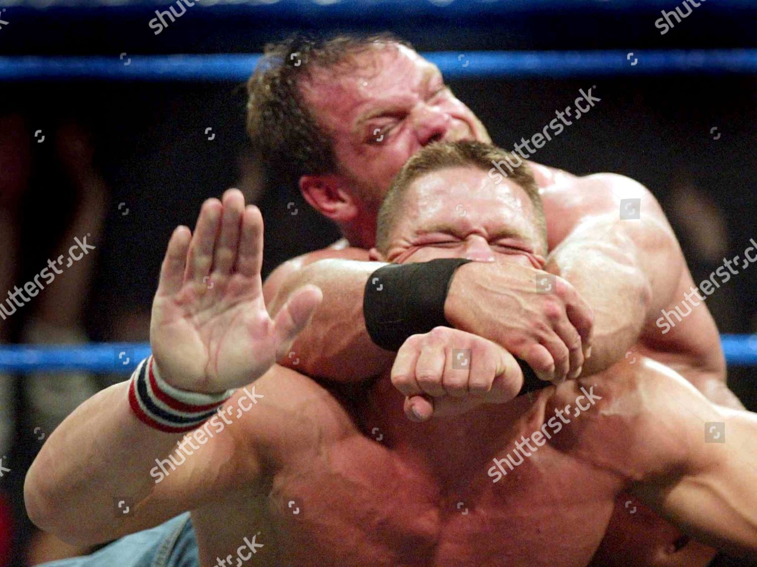 Wrestler Chris Benoit Holds John Cena Editorial Stock Photo - Stock ...