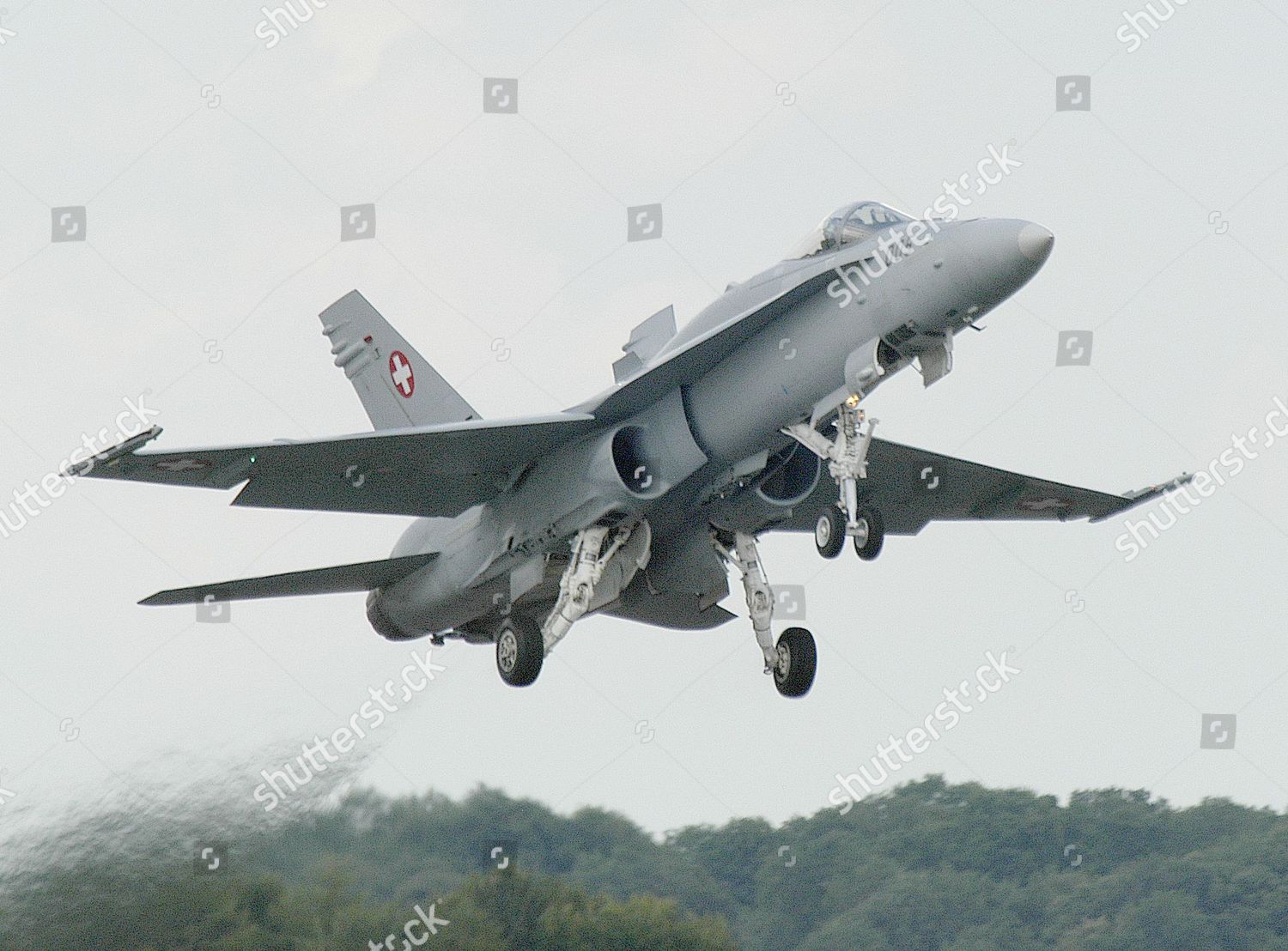 Swiss Air Force F18 Hornet Jet Editorial Stock Photo - Stock Image ...