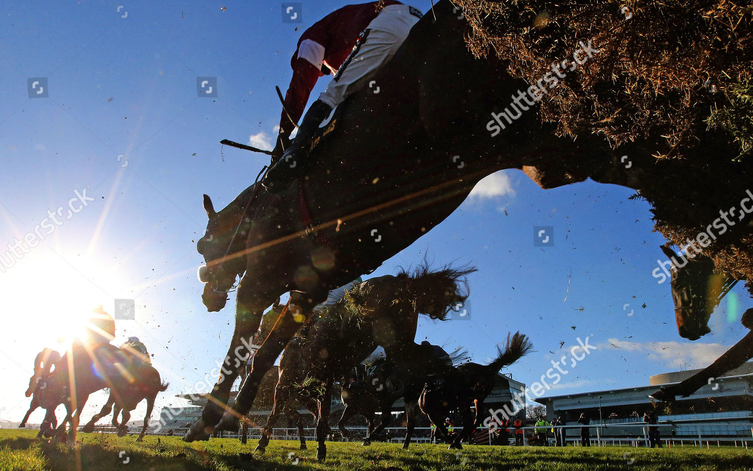 Riders Runners Clear Hurdle During Copper Editorial Stock Photo - Stock ...