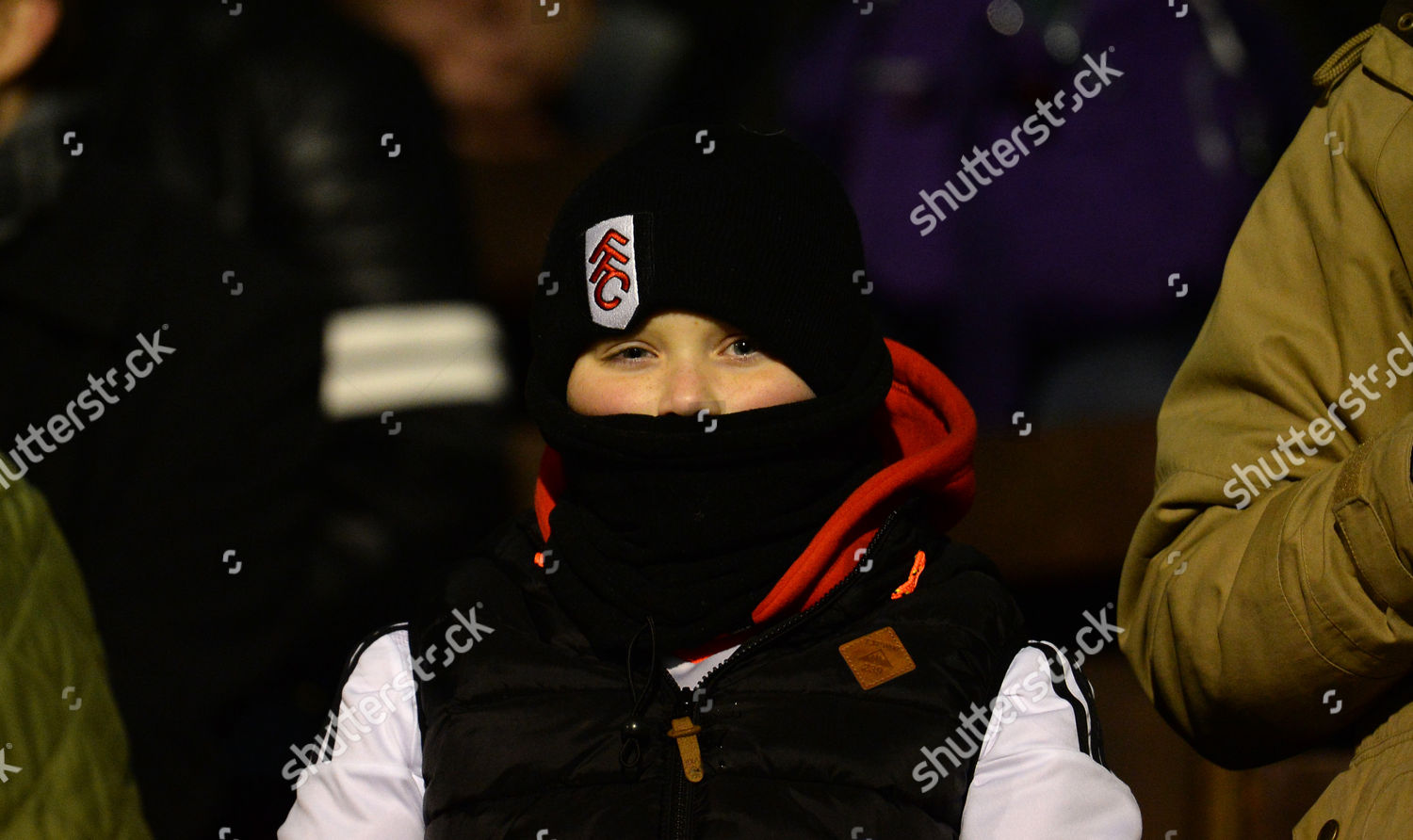 Fulham Fan Wraps On Cold Night Editorial Stock Photo - Stock Image ...