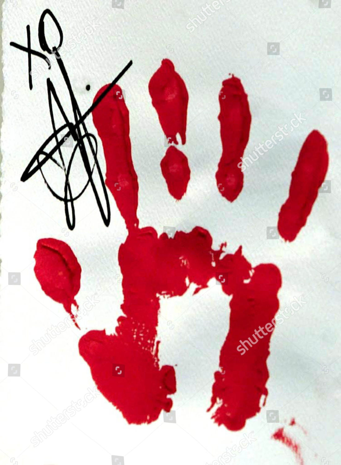 Christina Aguilera Signed Handprint Promote Scottish Editorial Stock ...