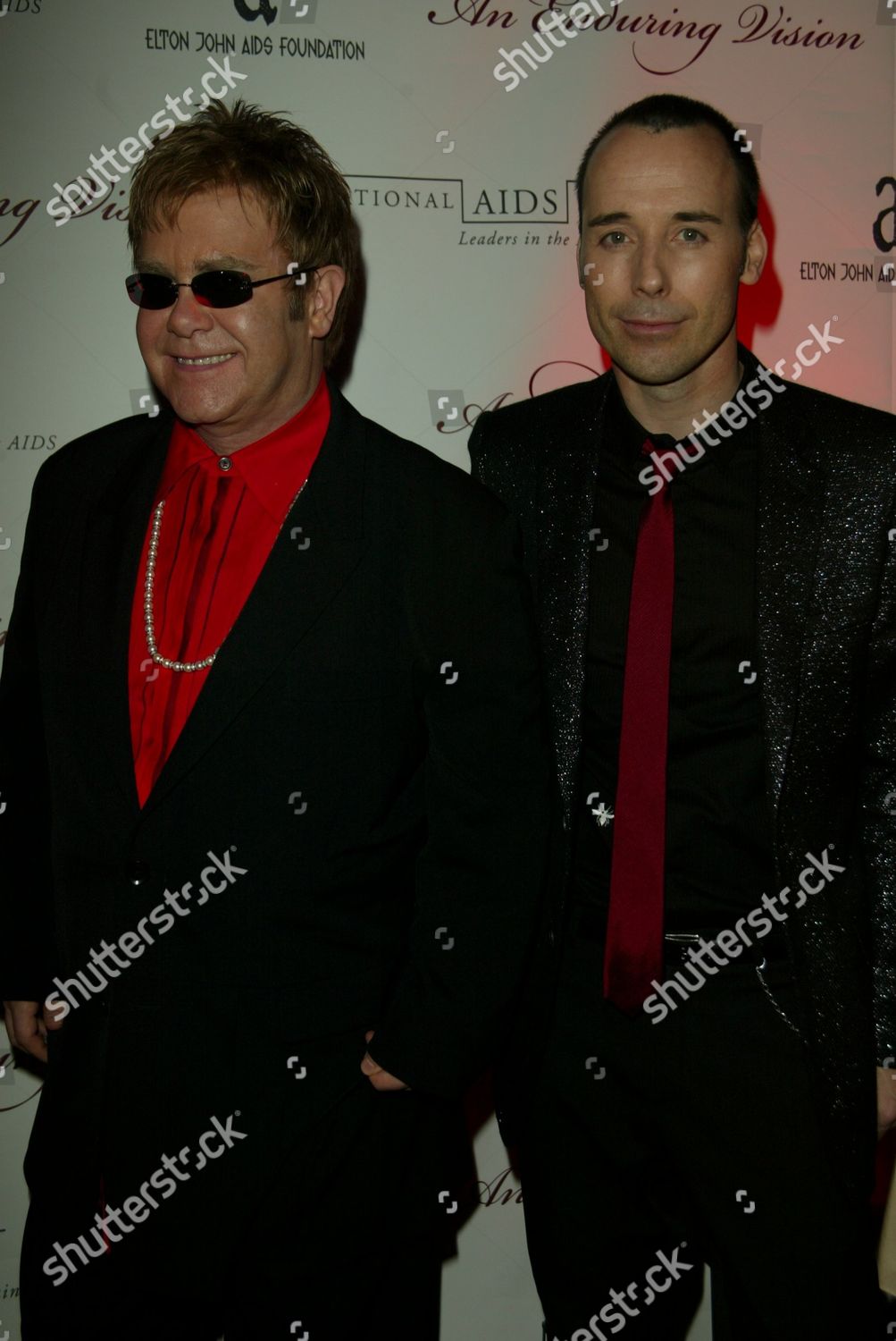 Elton John Partner David Furniss Editorial Stock Photo - Stock Image ...