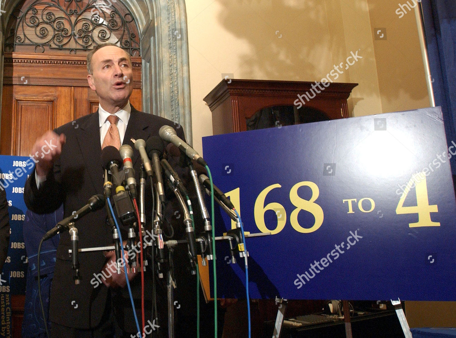 Chuck Schumer Making Point That Democrats Editorial Stock Photo - Stock ...