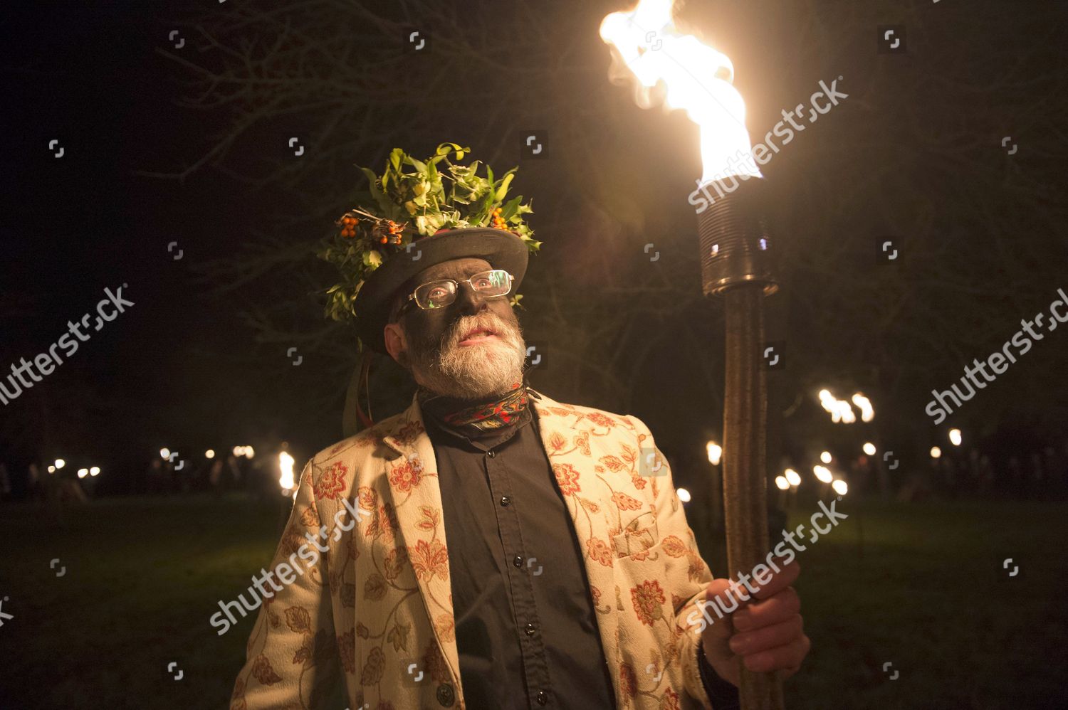 Wassail Night Torch Lit Procession Lead Editorial Stock Photo - Stock ...