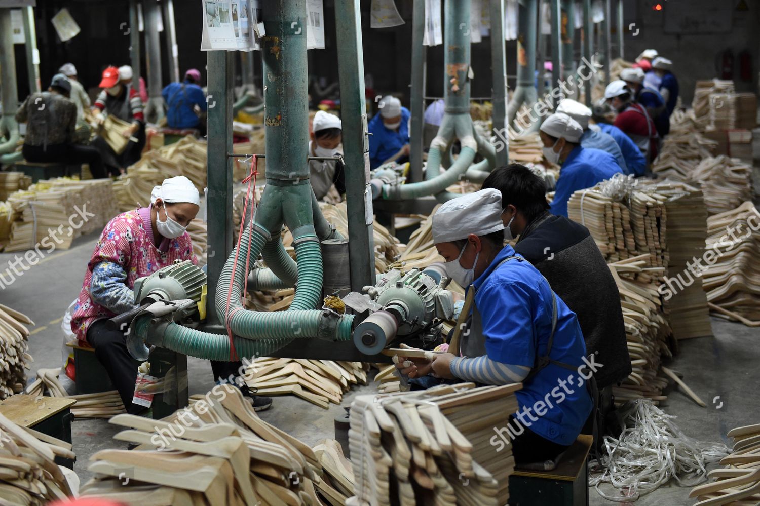 Workers Making Clothes Hangers Factory Lipu Editorial Stock Photo ...