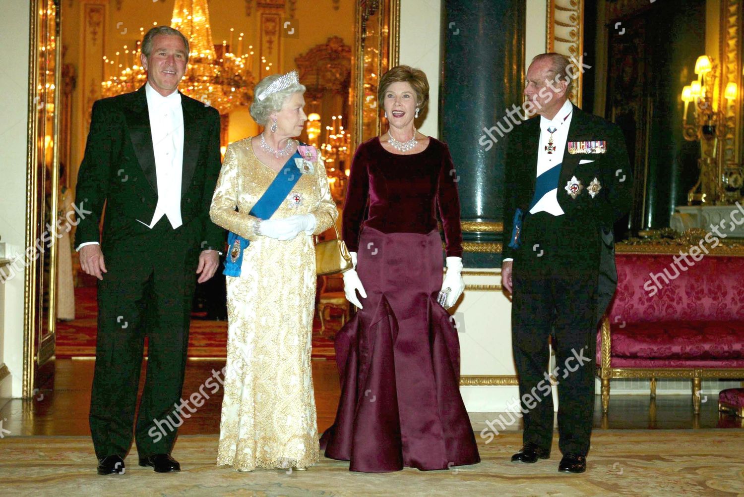 George W Bush Queen Elizabeth Ii Editorial Stock Photo - Stock Image ...