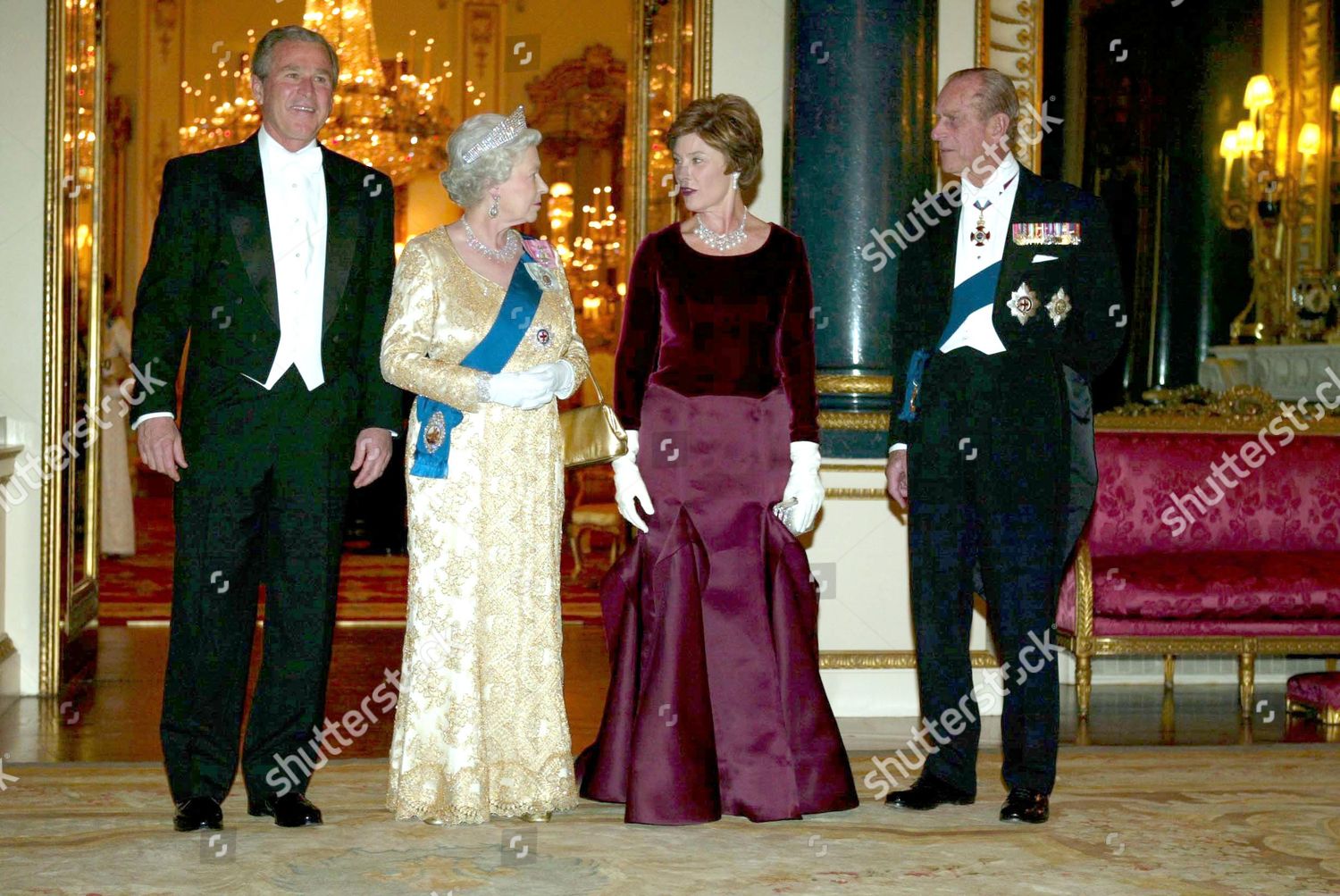 George W Bush Queen Elizabeth Ii Editorial Stock Photo - Stock Image ...