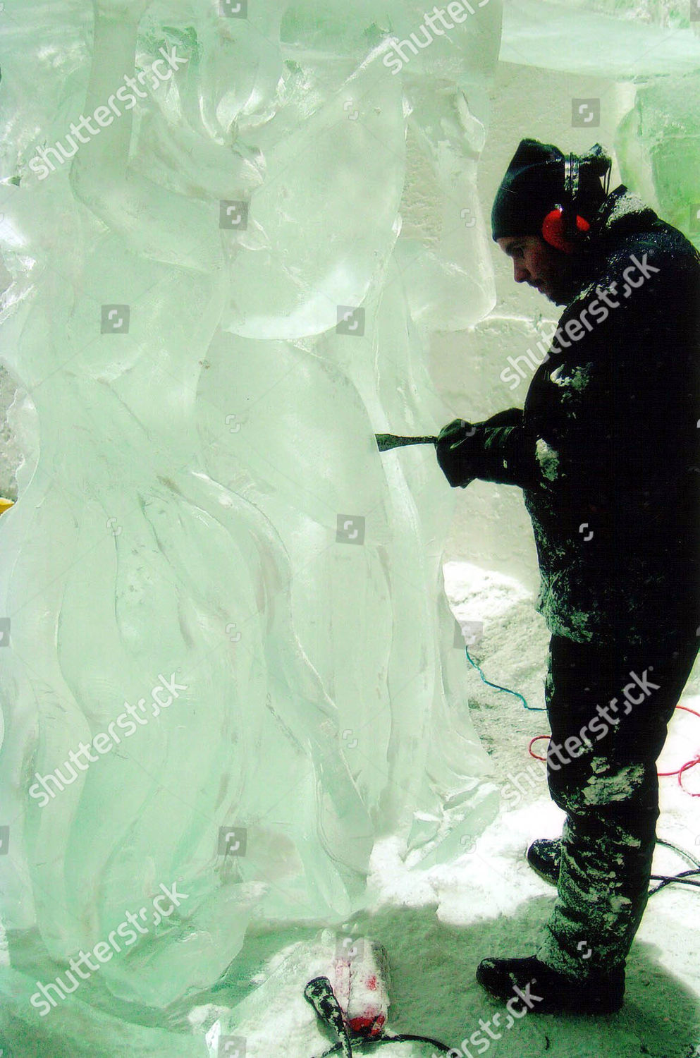 Ice Artists Preparing Dutch Ice Sculpture Editorial Stock Photo - Stock ...