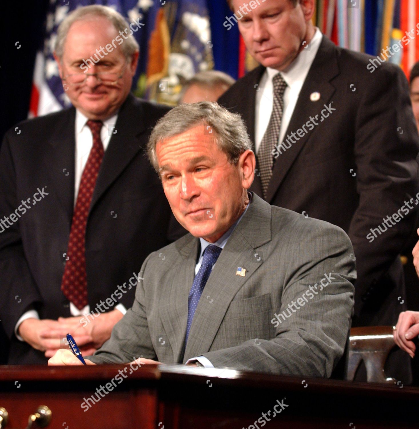 George W Bush Signing National Defence Editorial Stock Photo - Stock ...